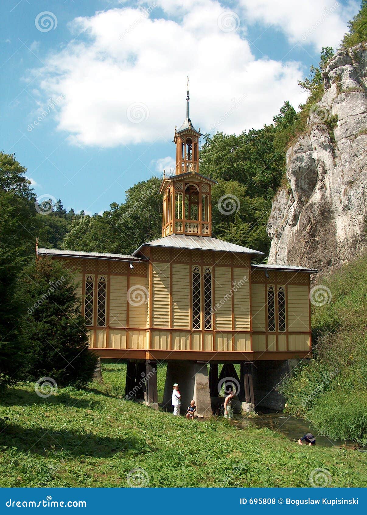 Chapel on the water stock photo. Image of catholic, river - 695808