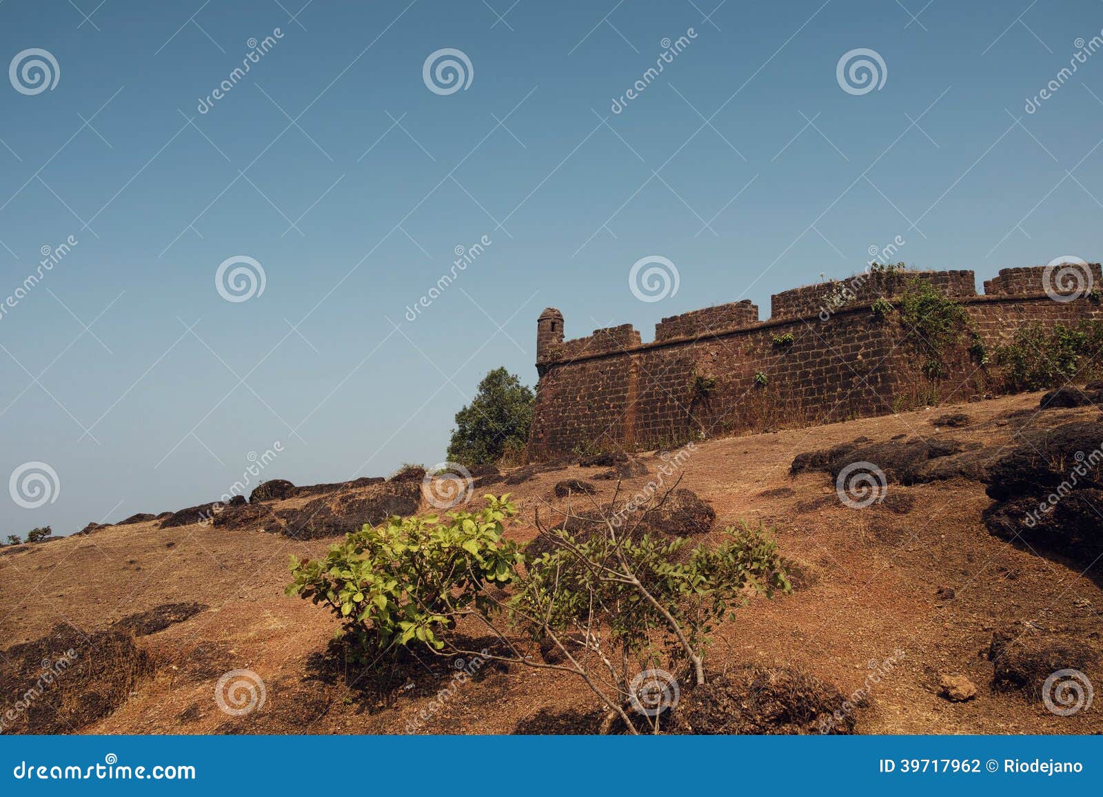 Chapora Fort in Goa stock photo. Image of clear, exotic - 39717962