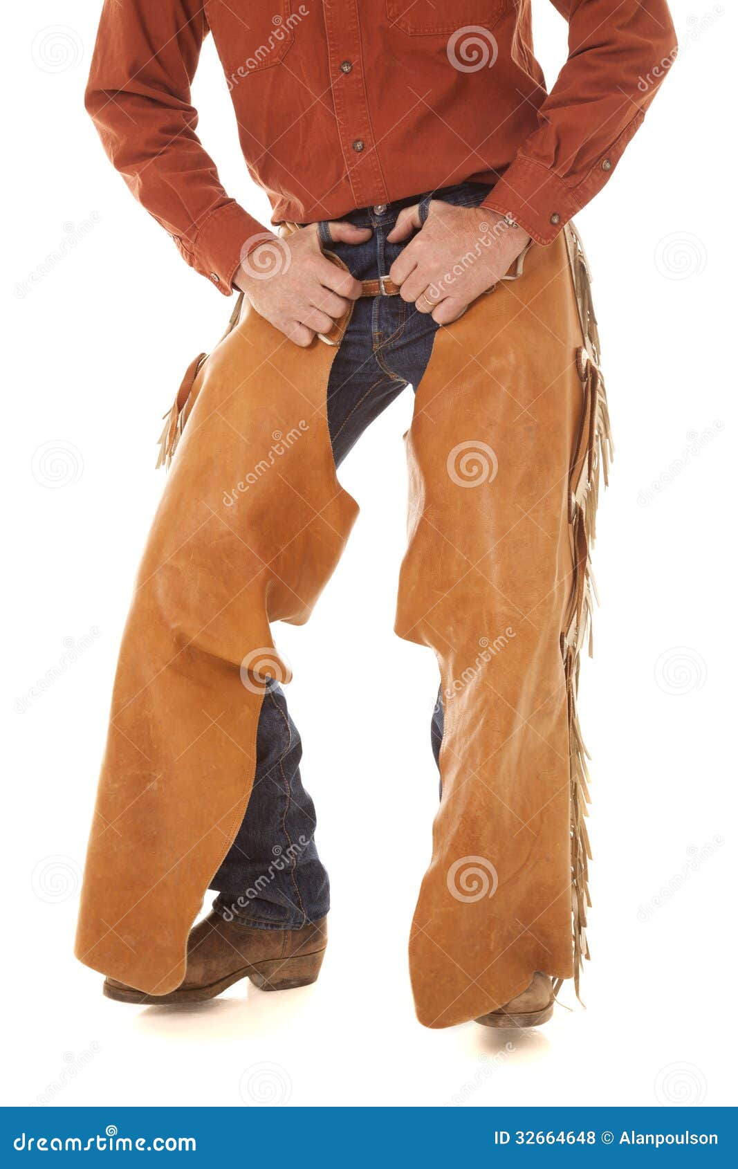 Chaps hands in belt loops stock photo. Image of adult - 32664648