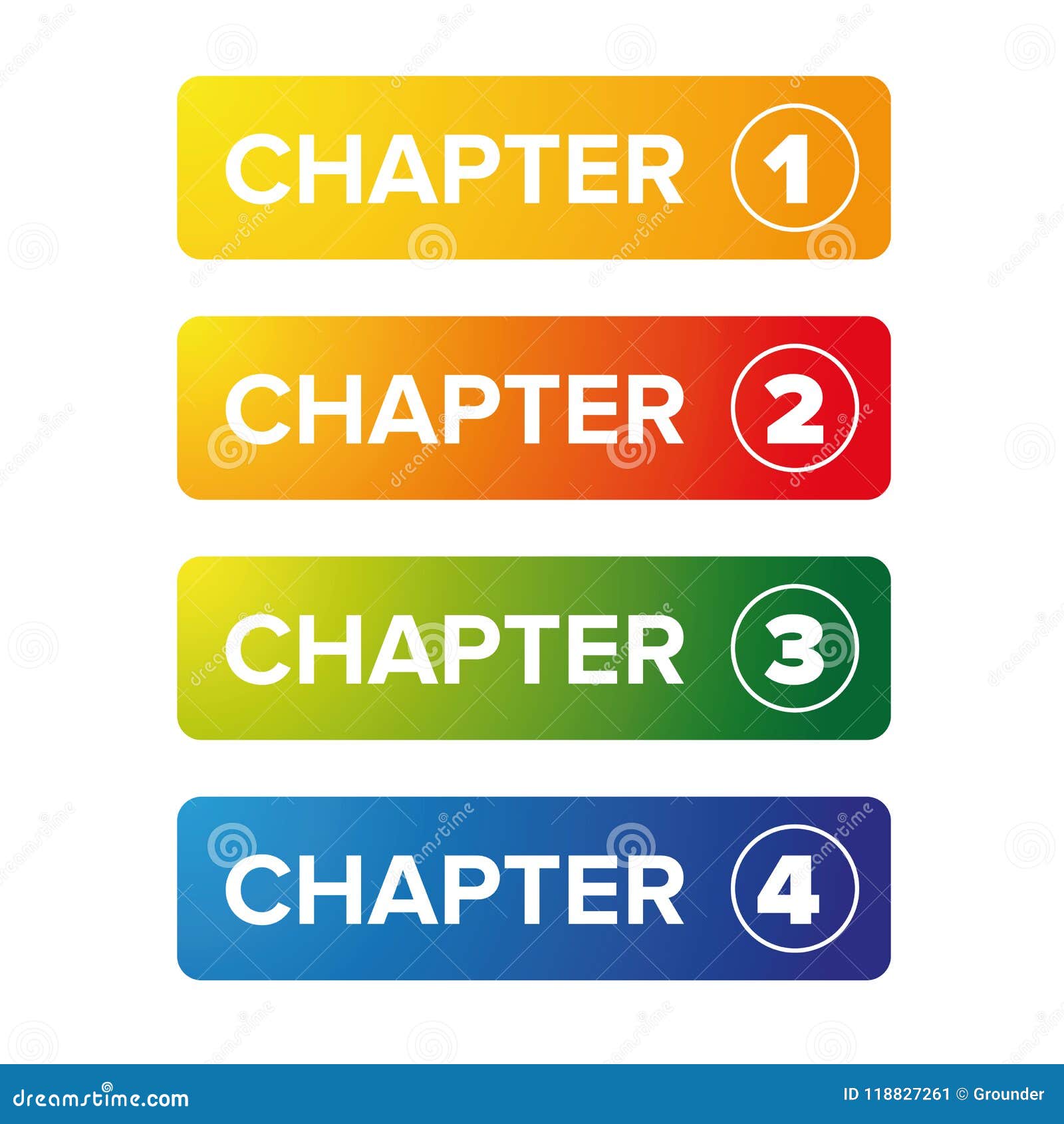 Chapter Bookmark Button Set Stock Vector - Illustration of icon ...