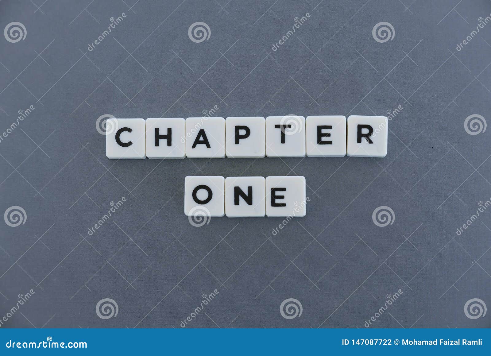 CHAPTER ONE Word Made From Square Letter Tiles Royalty-Free Stock Photo ...