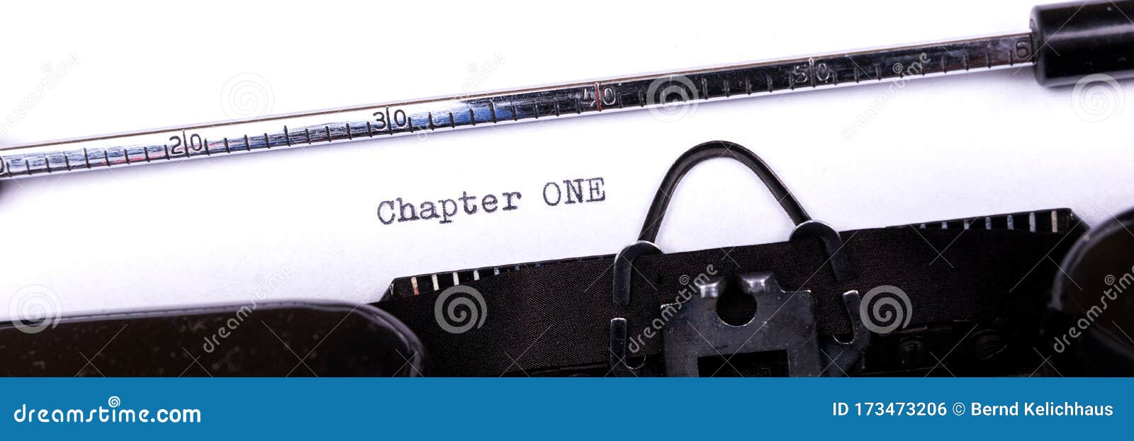 Chapter One - Written on an Old Typewriter Stock Photo - Image of ...