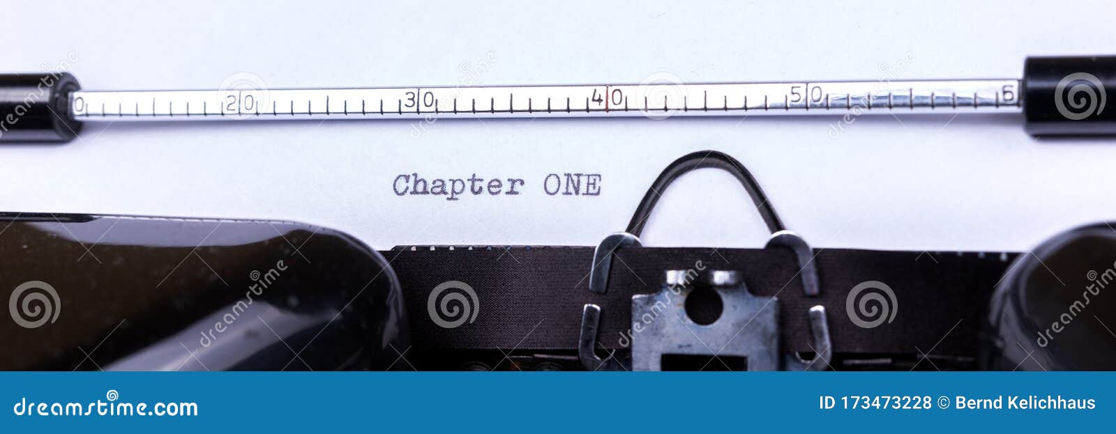 Chapter One - Written on an Old Typewriter Stock Photo - Image of ...