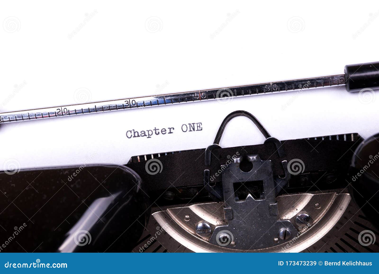 Chapter One - Written on an Old Typewriter Stock Image - Image of concept, detail: 173473239