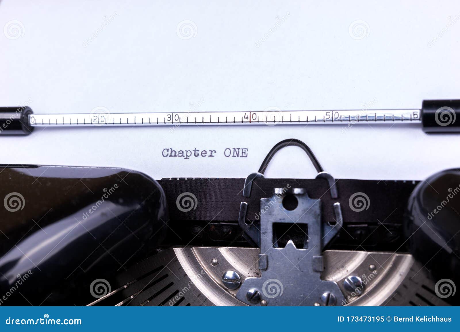Chapter One - Written on an Old Typewriter Stock Image - Image of ...