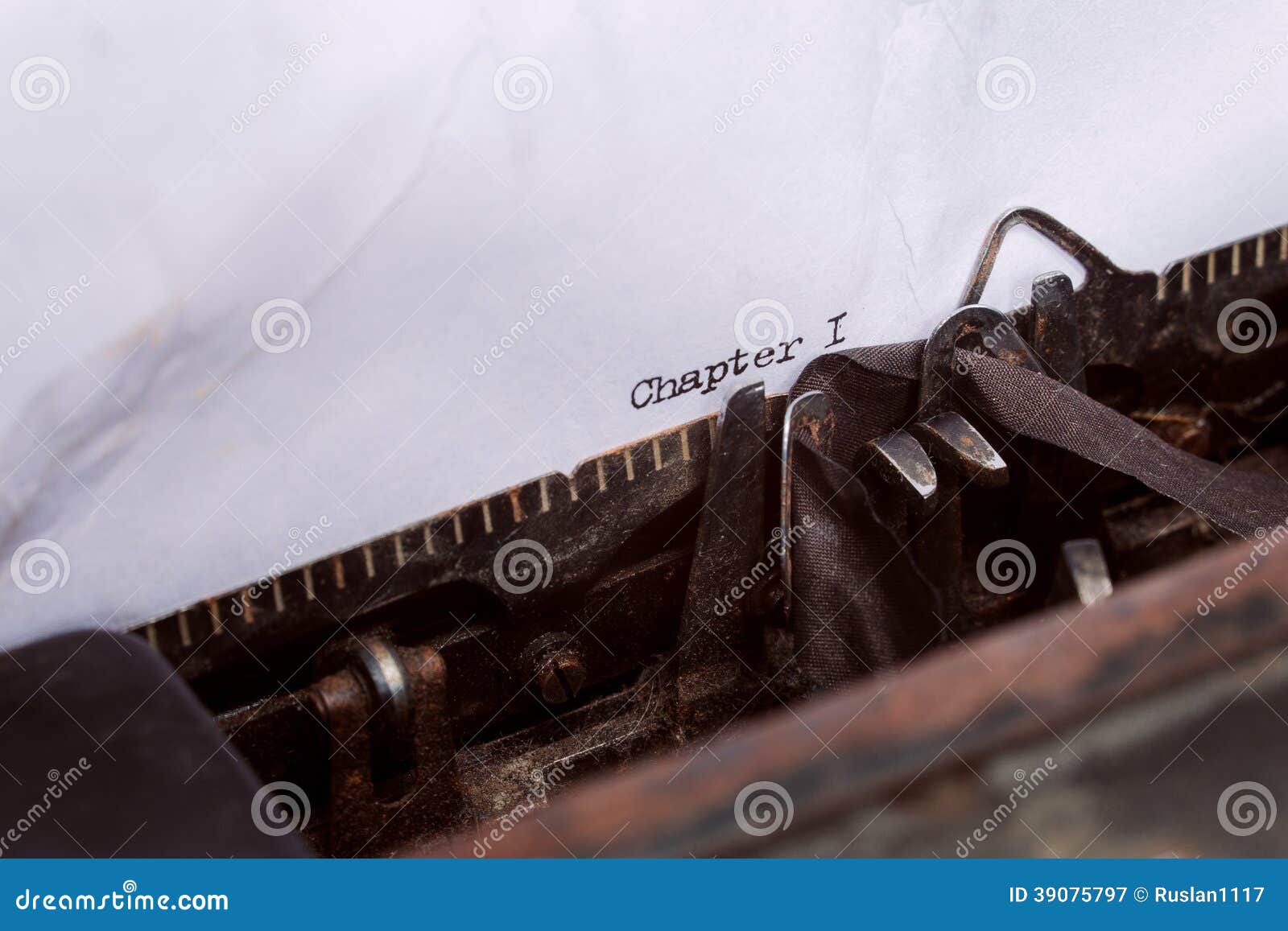 Chapter One Written on a Typewriter Stock Image - Image of close ...