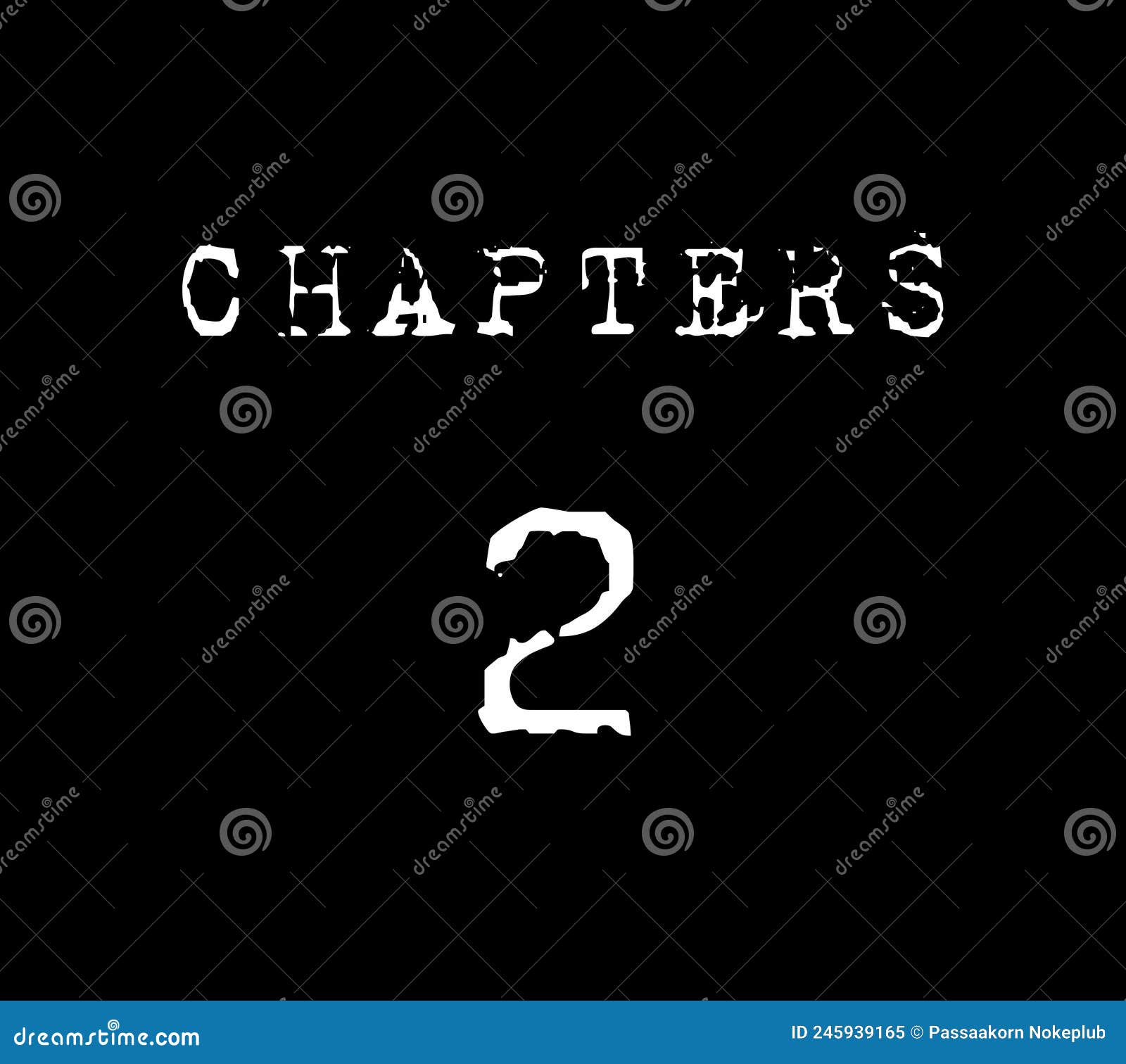 Chapter 2, White Text, Black Background Stock Illustration ...