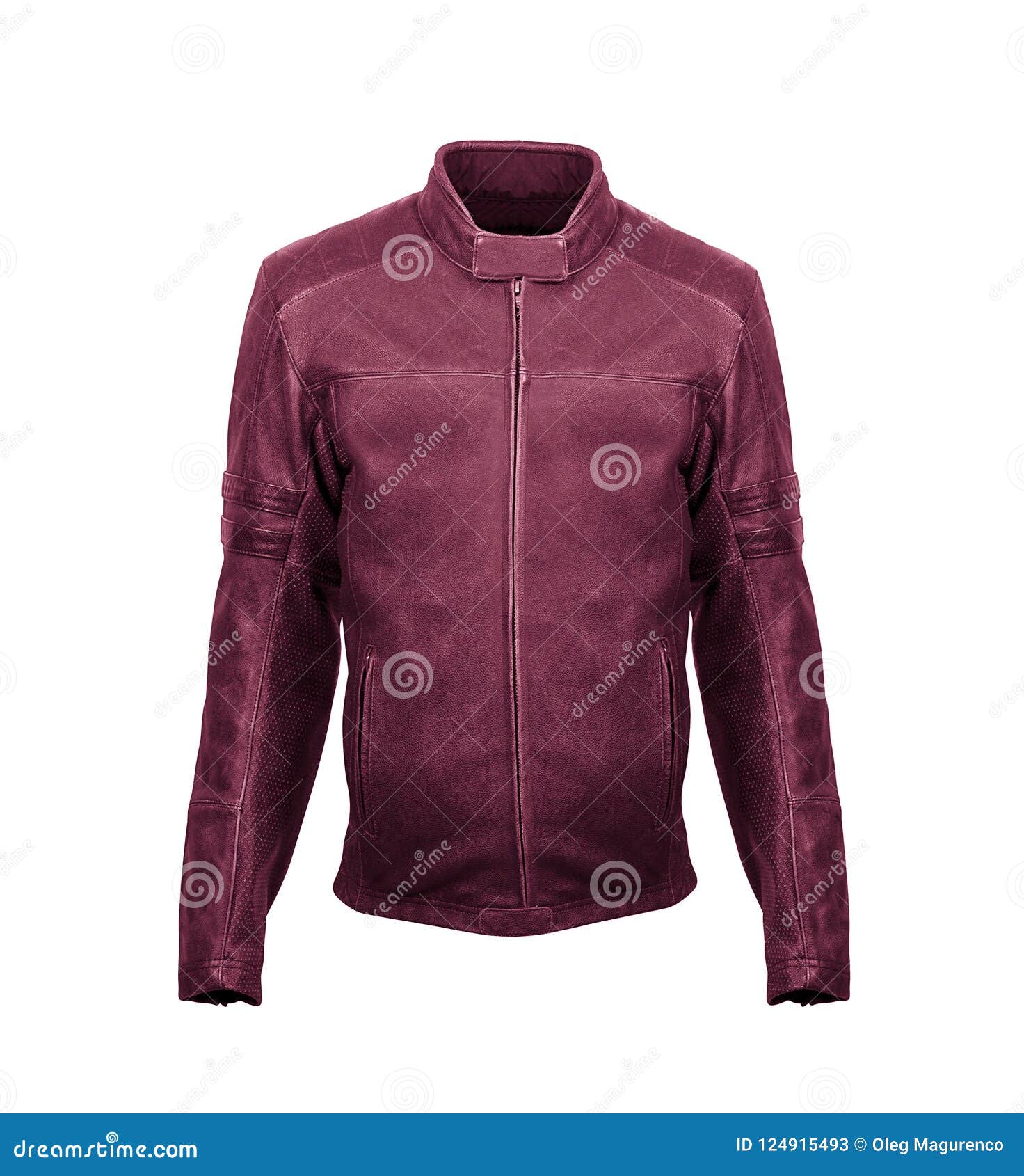 Chaqueta De Cuero Roja Aislada En Blanco Imagen de archivo - Imagen de ...