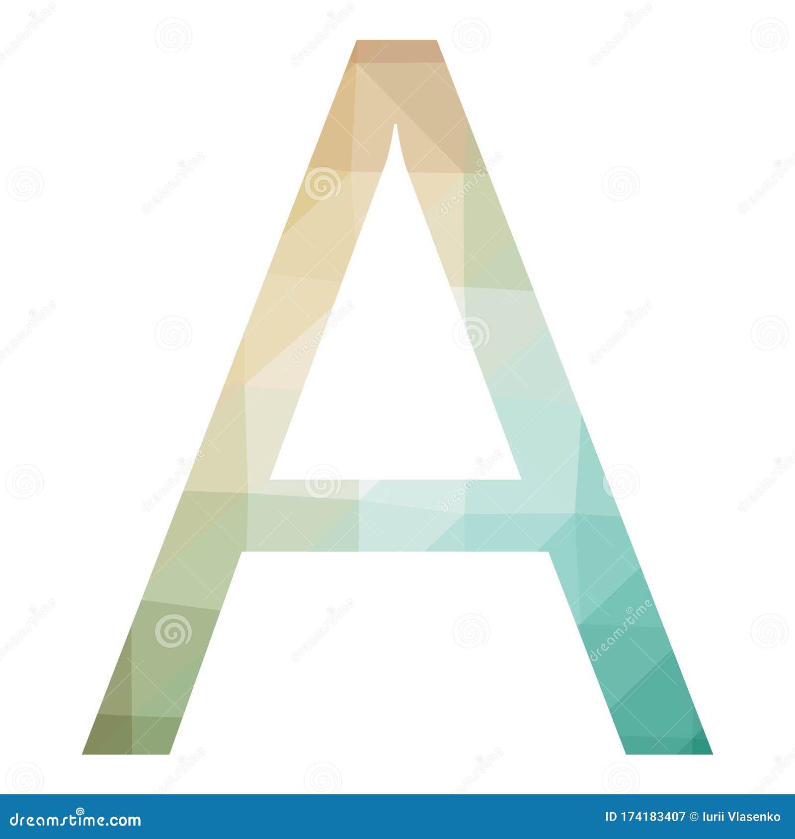 A Char Abstract Trianglify Gradient Generative Art Character ...