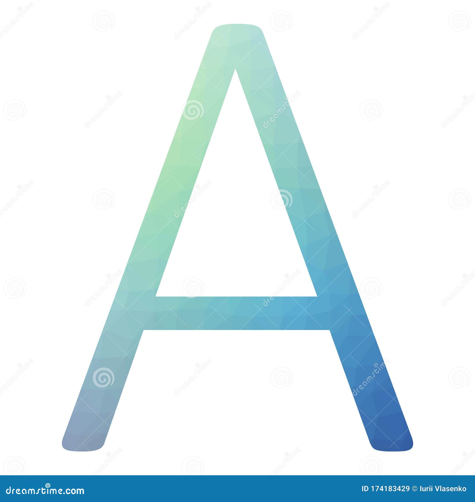 A Char Abstract Trianglify Gradient Generative Art Character ...