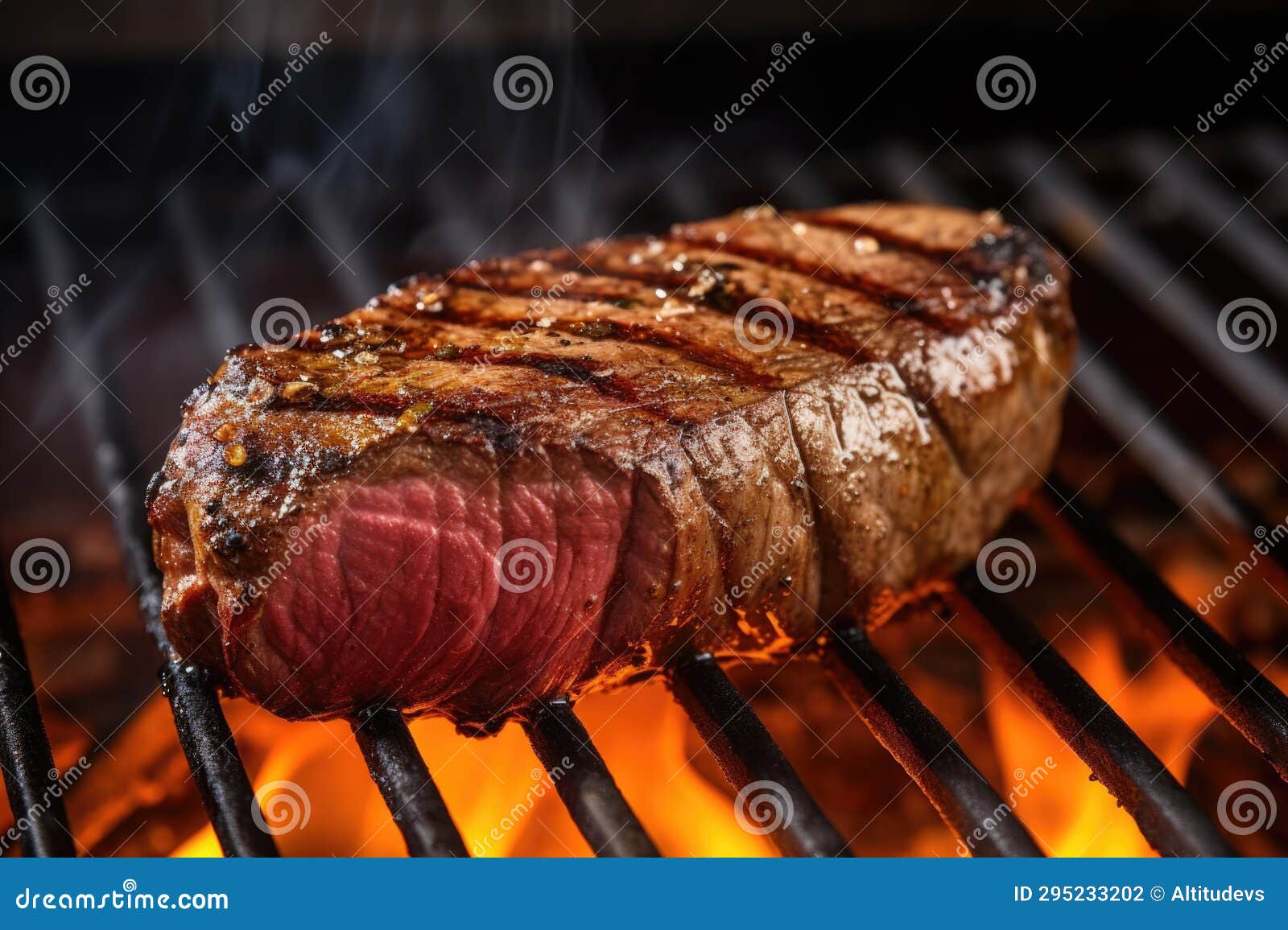 Char-grilled Steak with Black Grill Marks Stock Photo - Image of meat ...