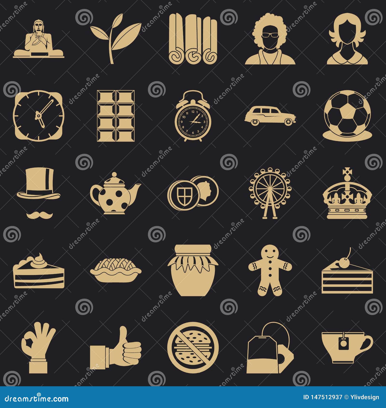 Char Icons Set, Simple Style Stock Vector - Illustration of health ...