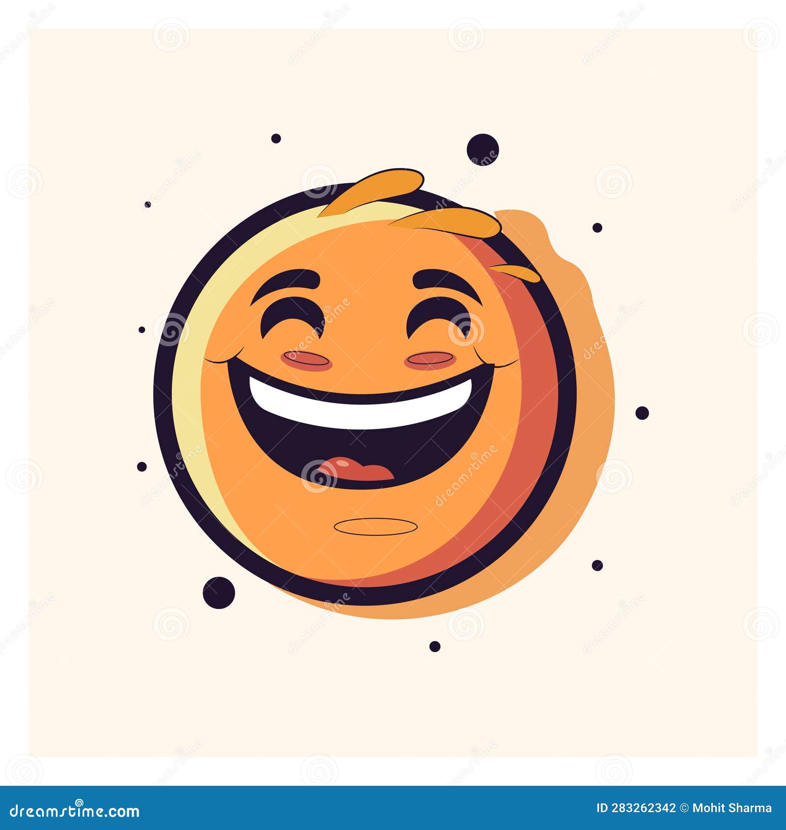 Vector Illustration Artwork Icon of a Smiling Face. Stock Illustration ...