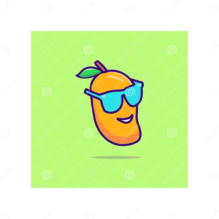 Vector Illustration Artwork Icon of King of Fruits, Mango. Stock ...