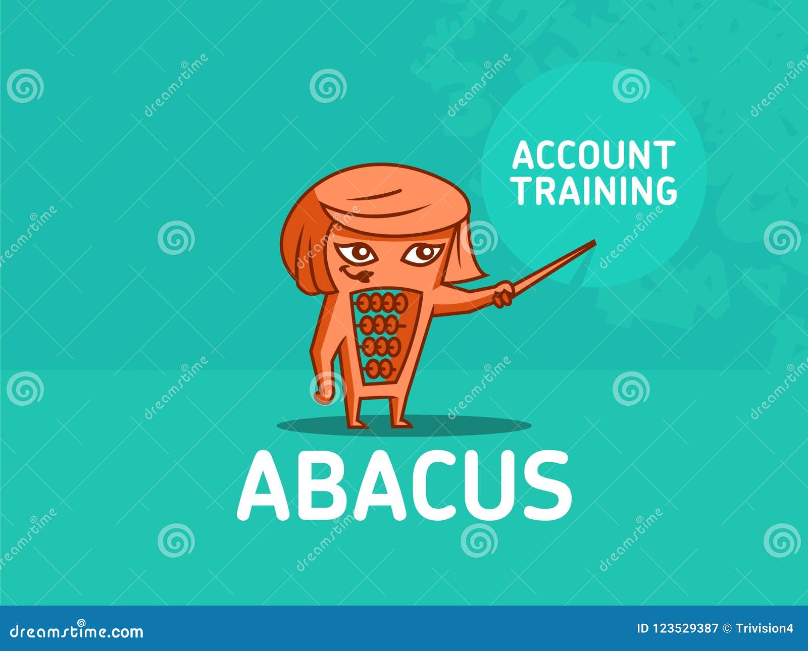 Character of the Abacus. Vector Stock Vector - Illustration of ...