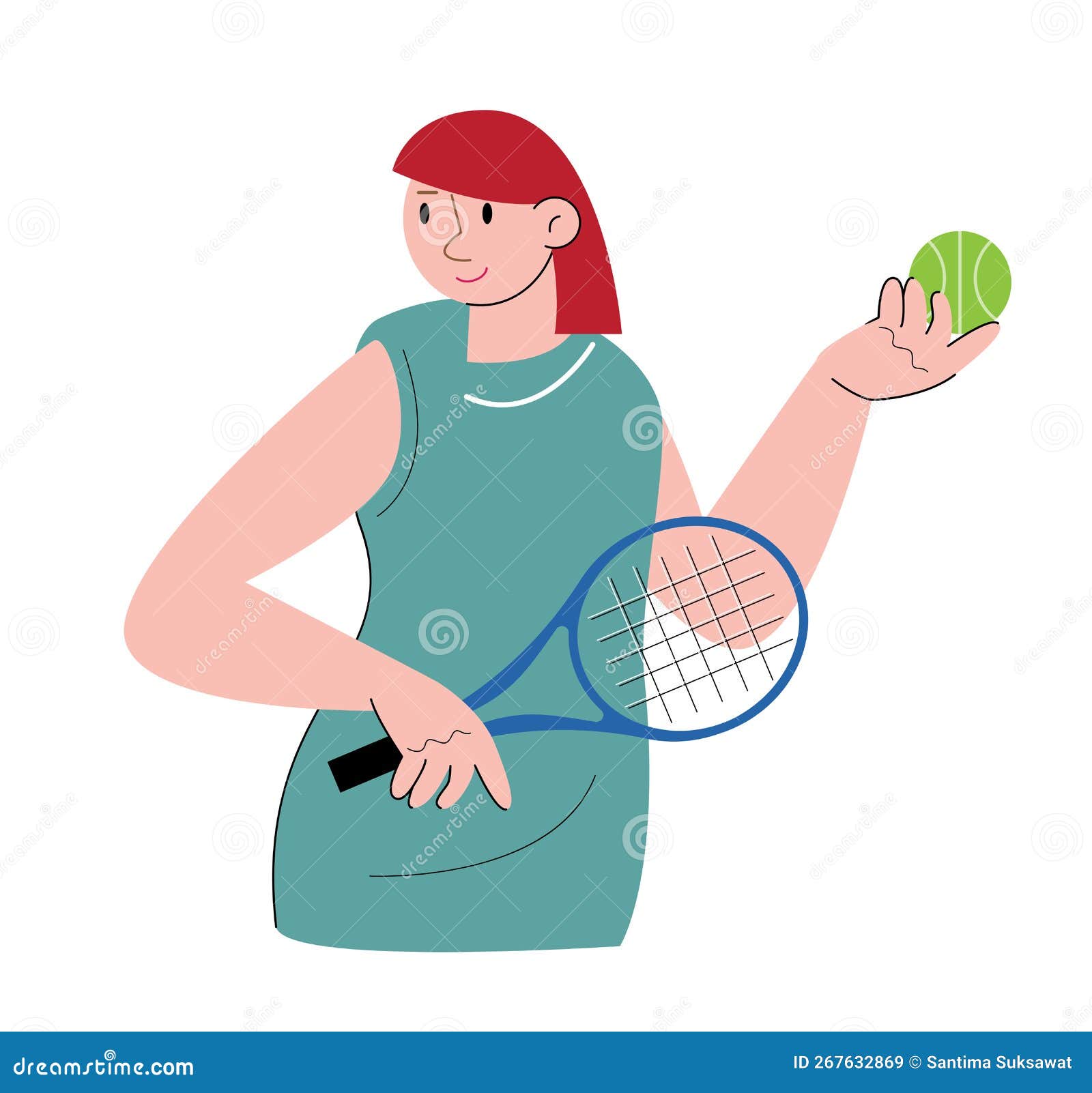 Character People Play Tennis Vector Illustration Stock Vector ...