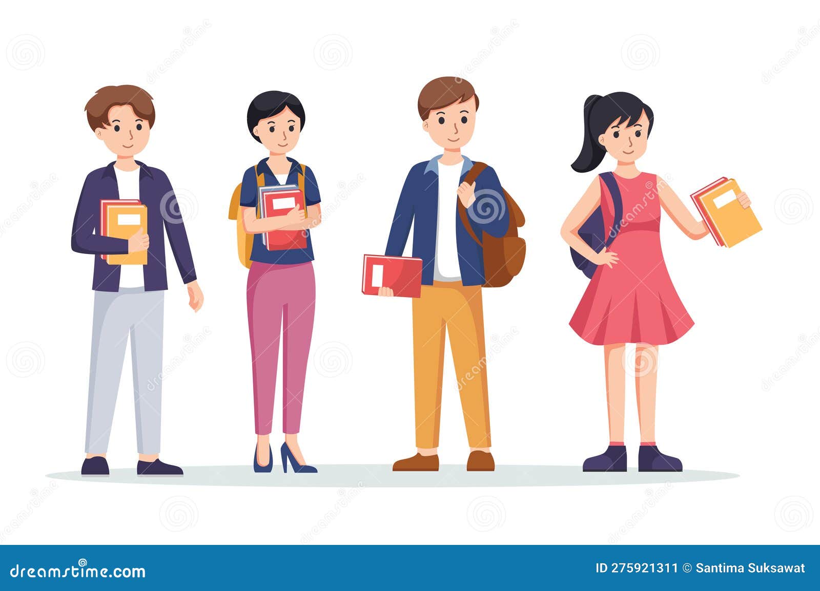 Character Student. Back To School , University Concept Vector ...