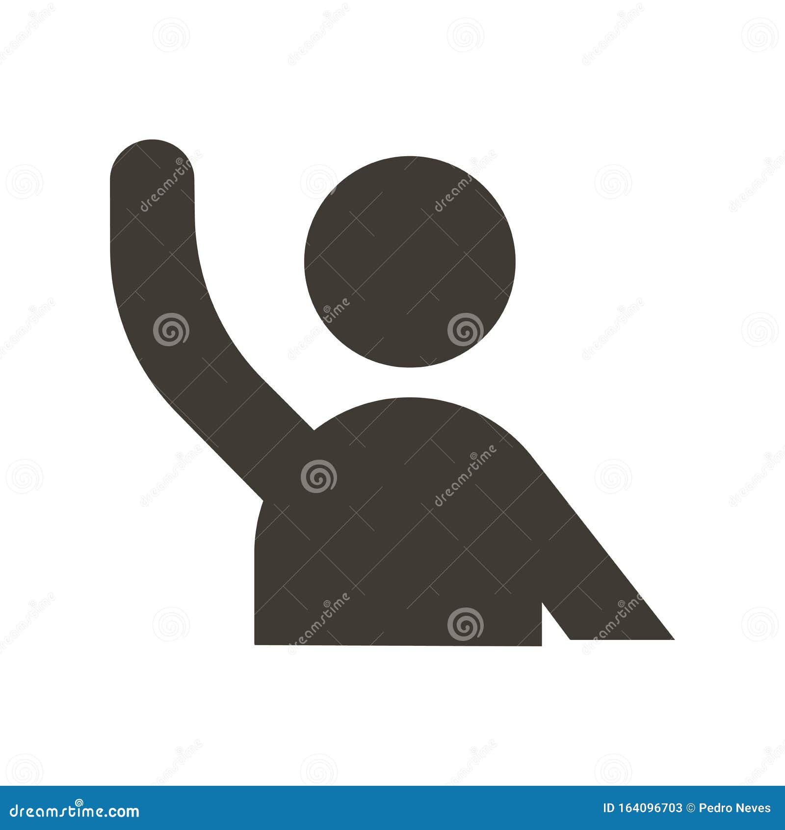 Hand Wave Waving Hi Or Hello Gesture Flat Vector Icon For Apps And ...