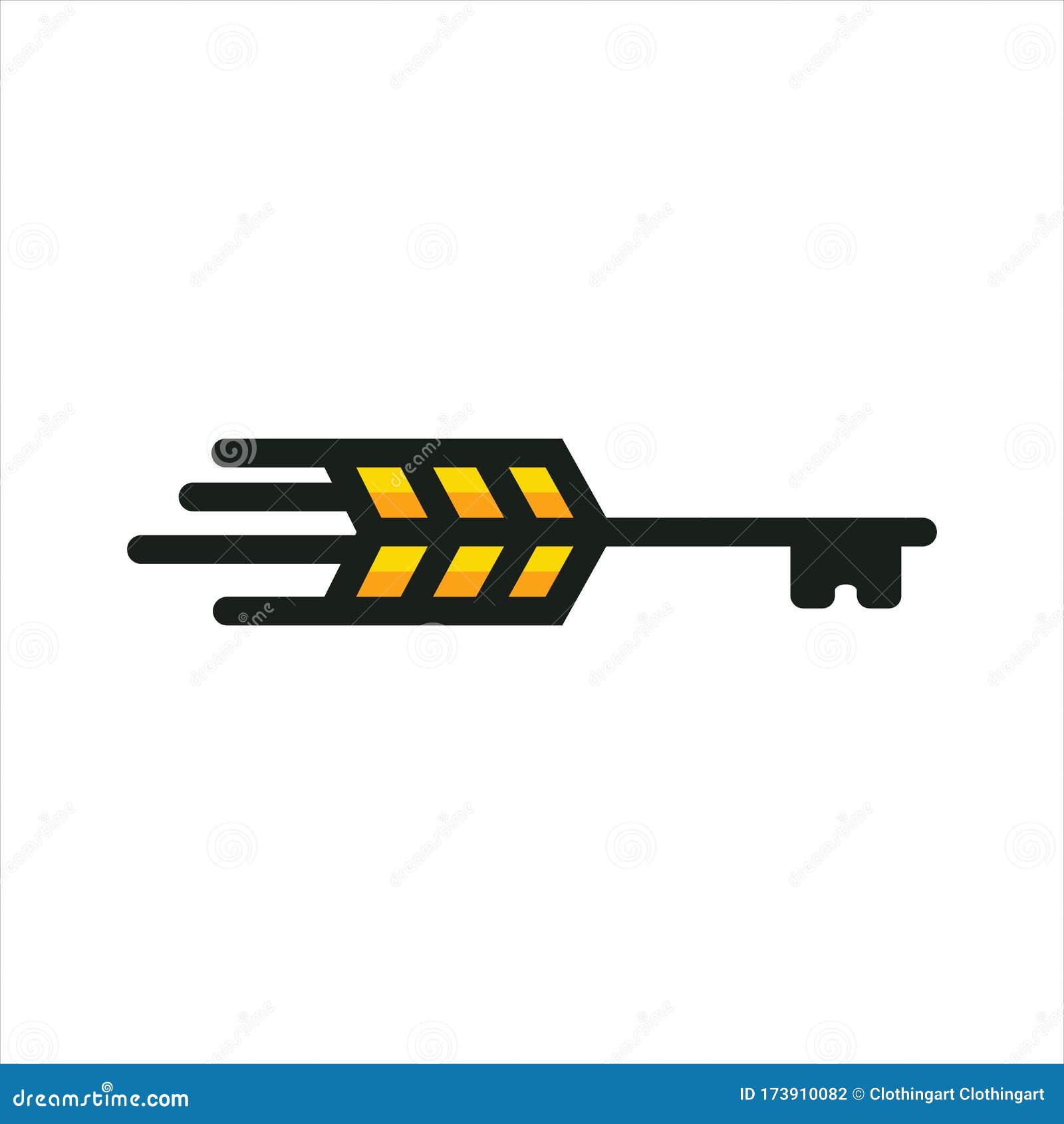 Character Arrow End Key Concept Logo Stock Vector - Illustration of ...