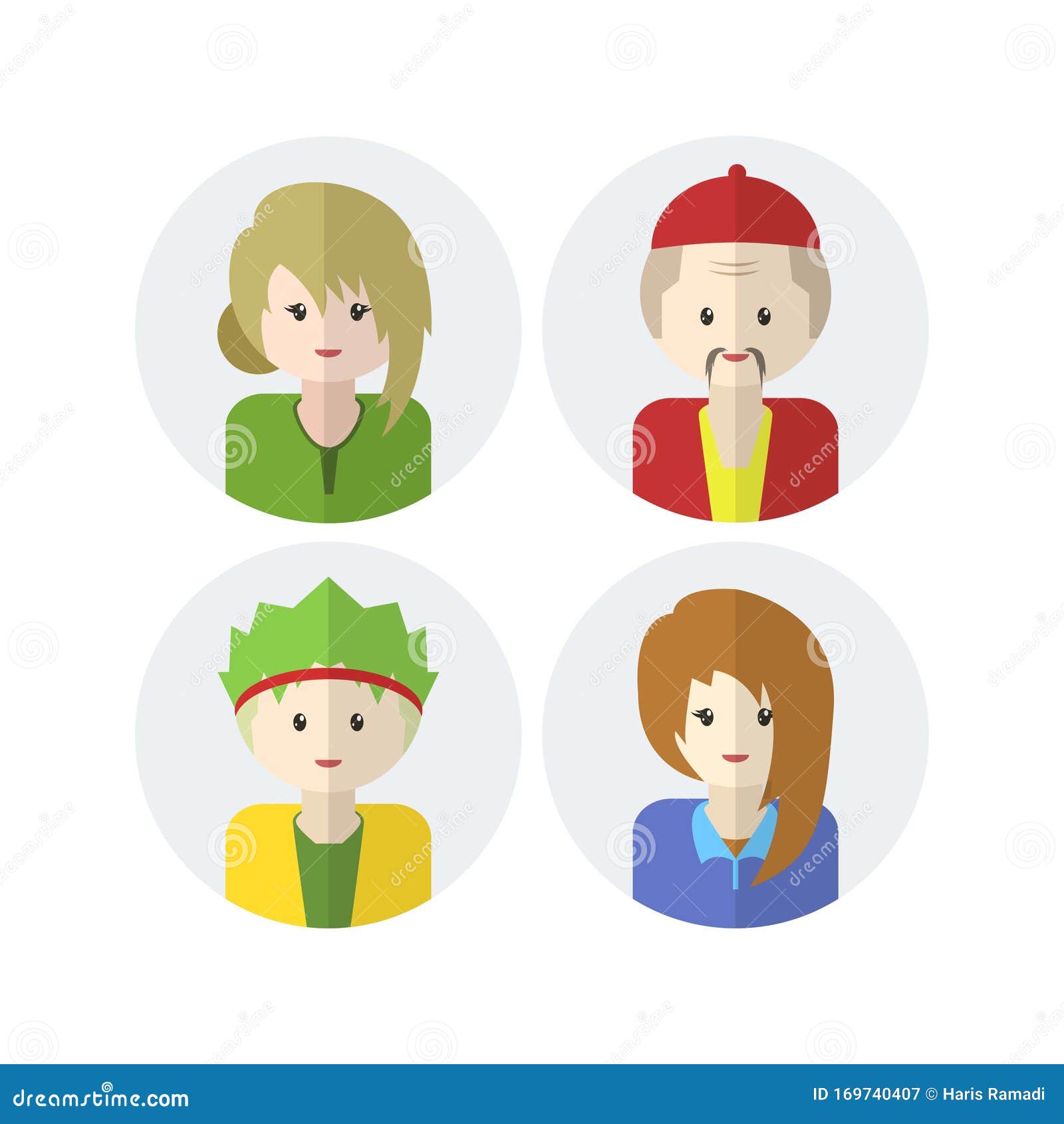 Character Avatars Set, Collection of Flat Design Avatars Stock Vector ...