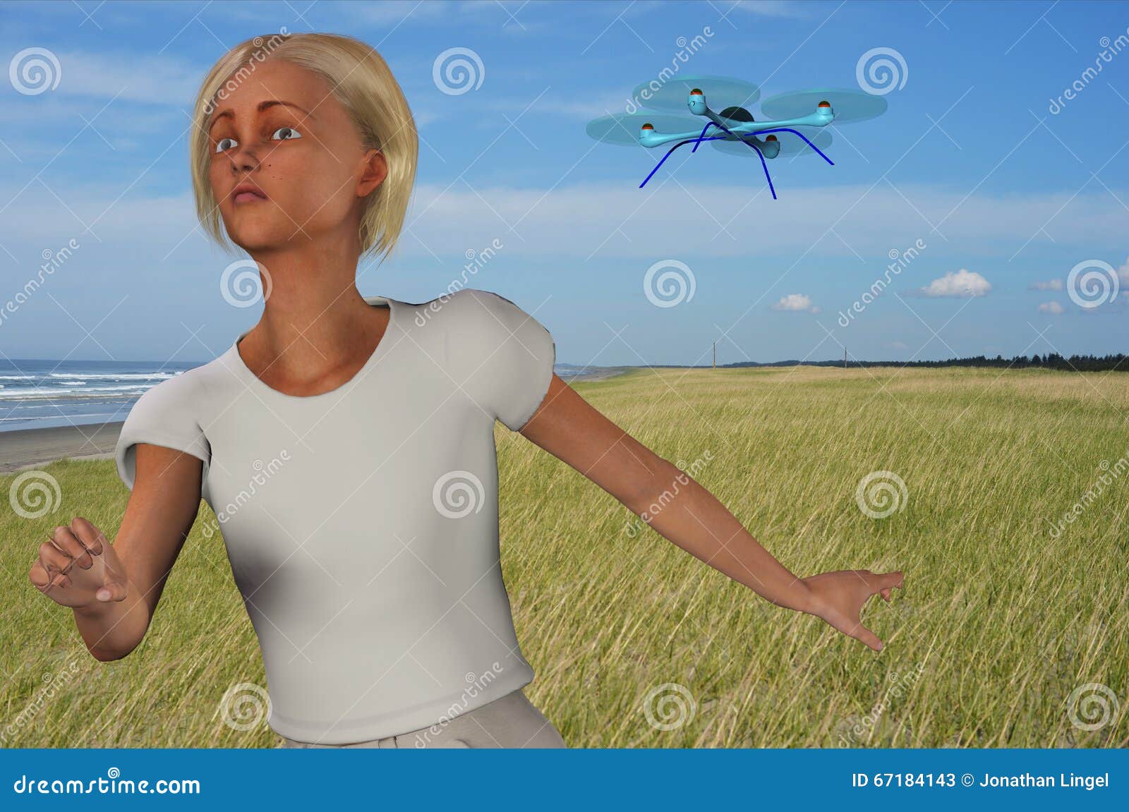 Girl Being Chased By People