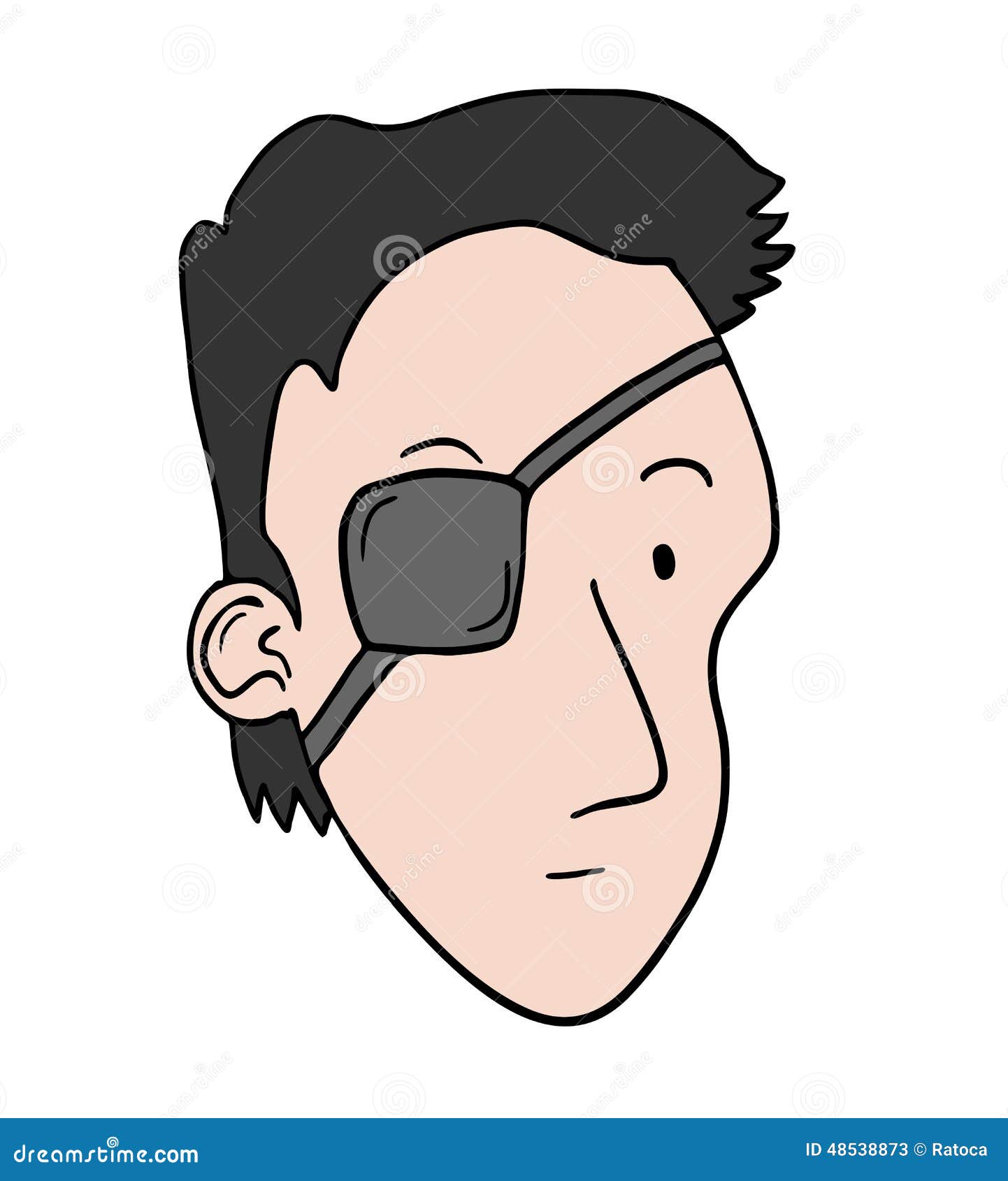 Character with Blind One Eye Stock Vector - Illustration of fresh ...