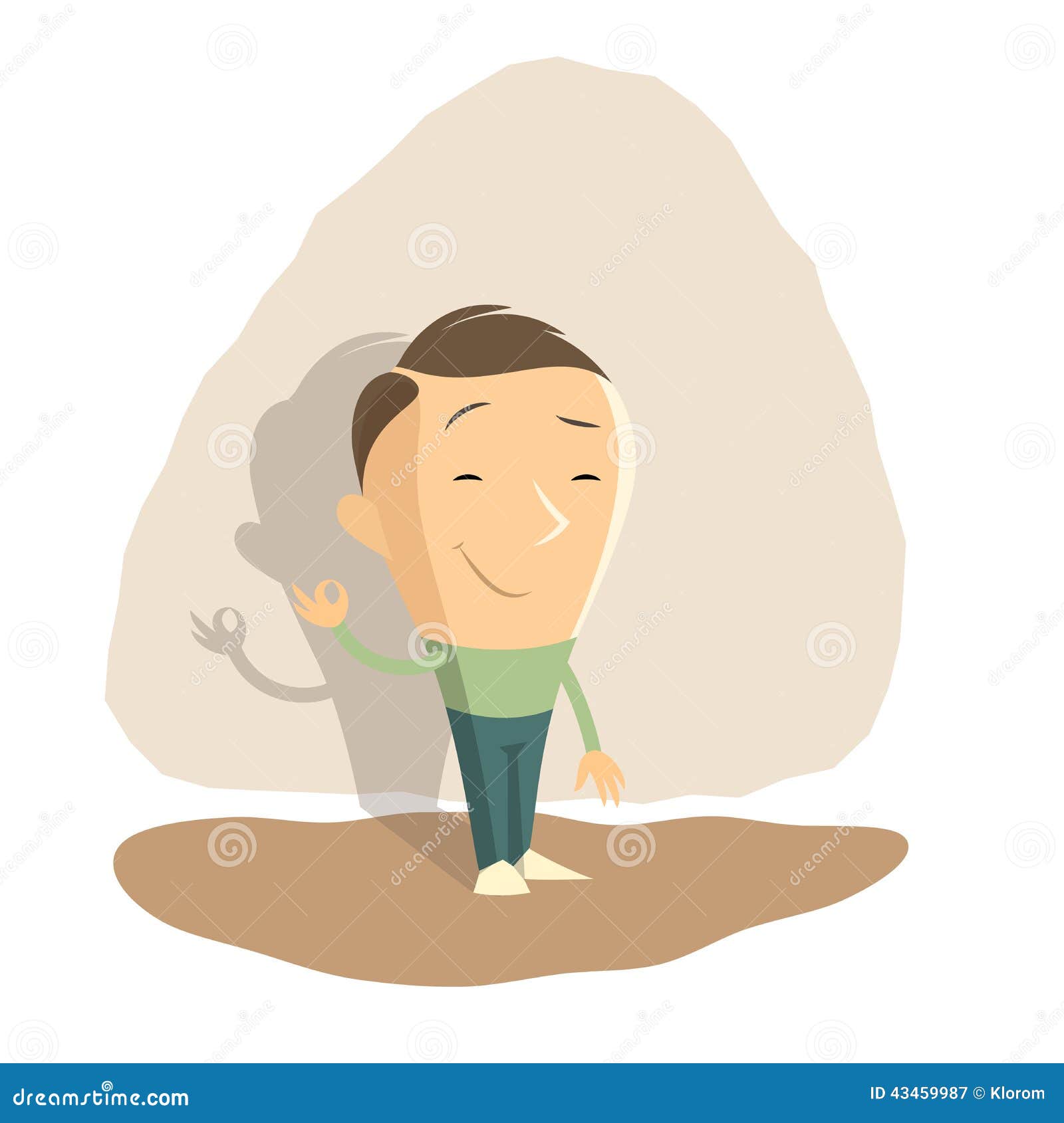 Character Boy with a Big Head Stock Vector - Illustration of school ...