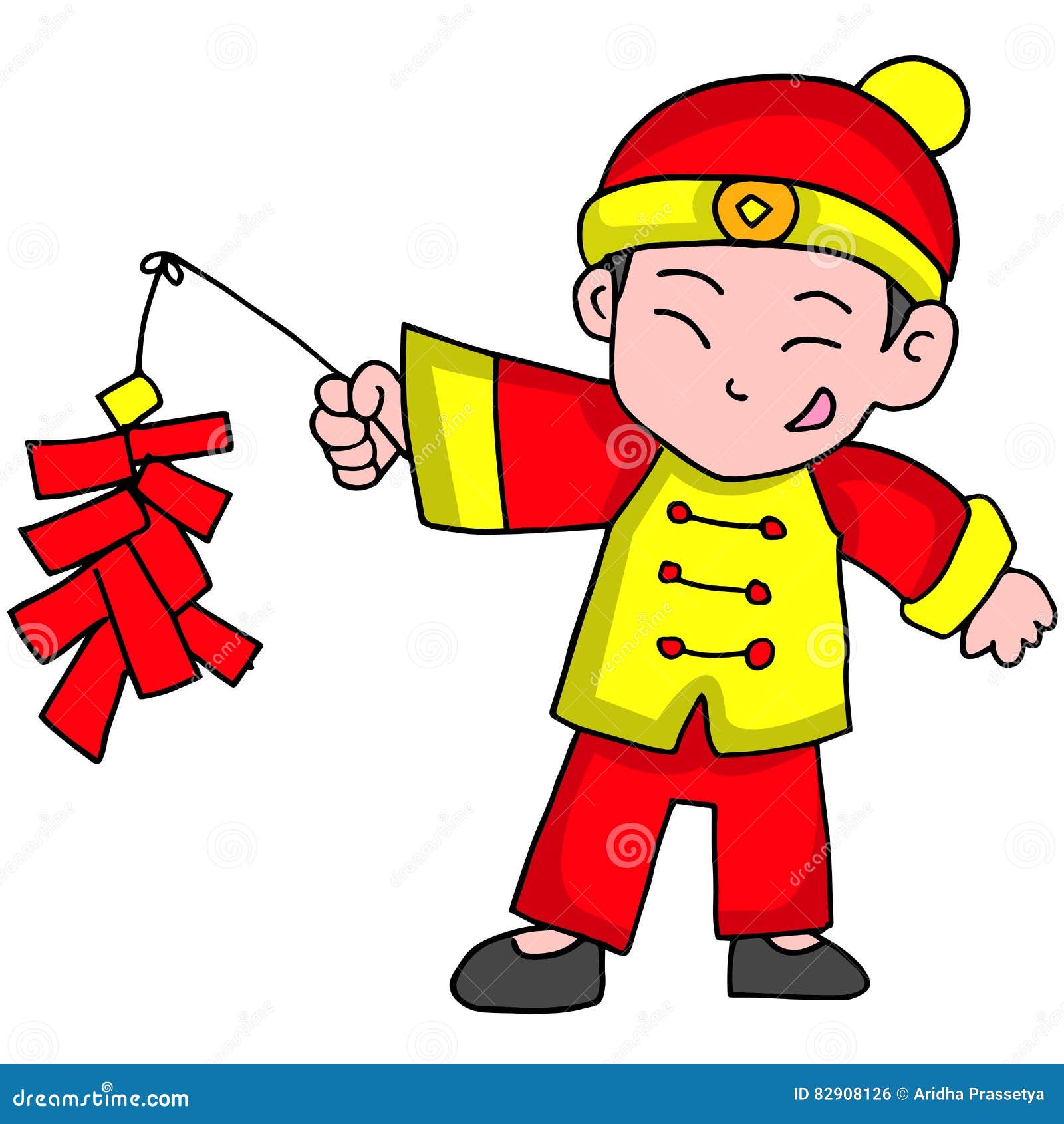 Character of Boy with Firecracker Stock Vector - Illustration of guide ...