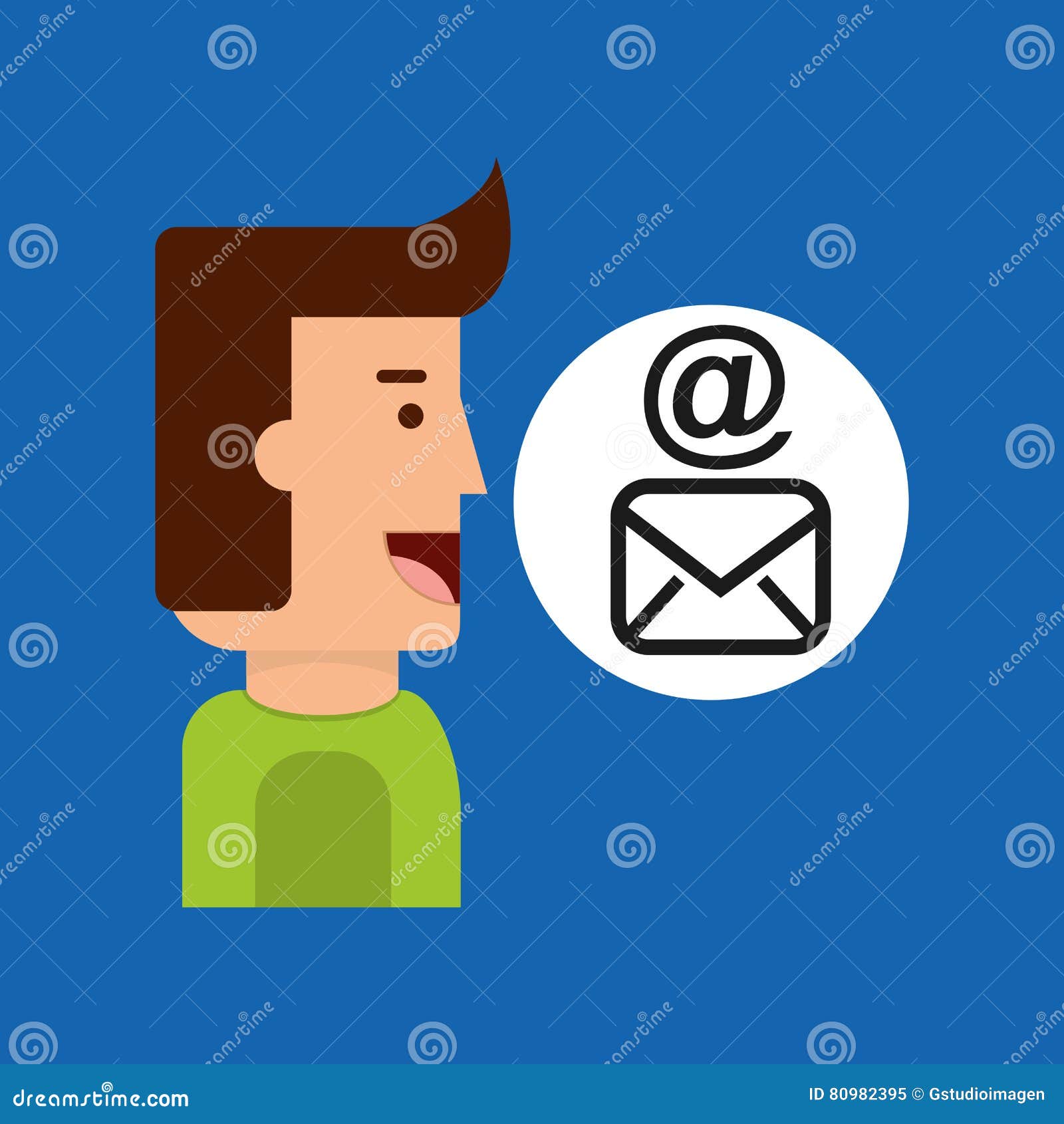Character Boy with Tablet Email Mail Stock Vector - Illustration of ...