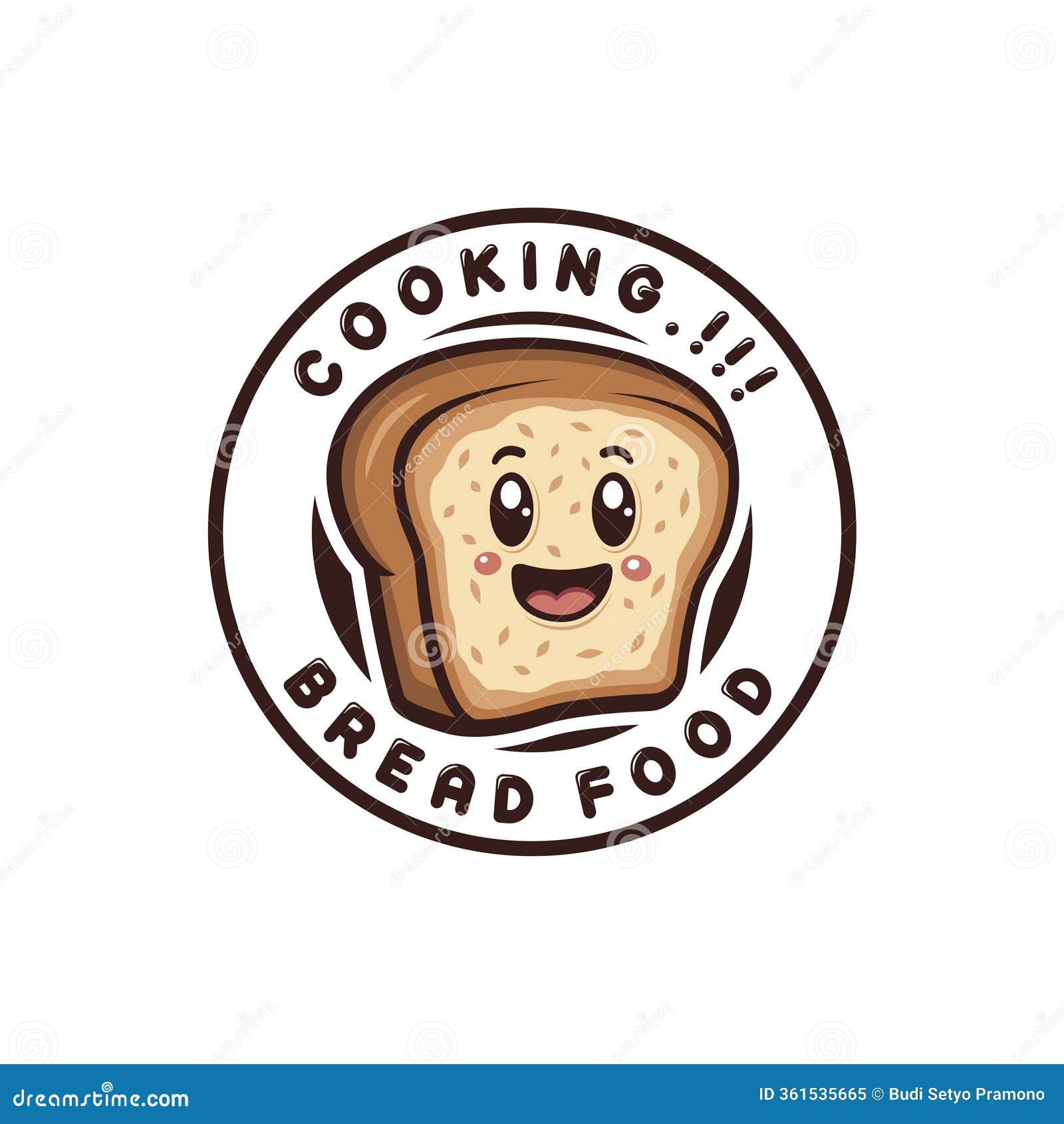 Character Bread Logo Design Concept Vector. Creative Bread Food Logo ...