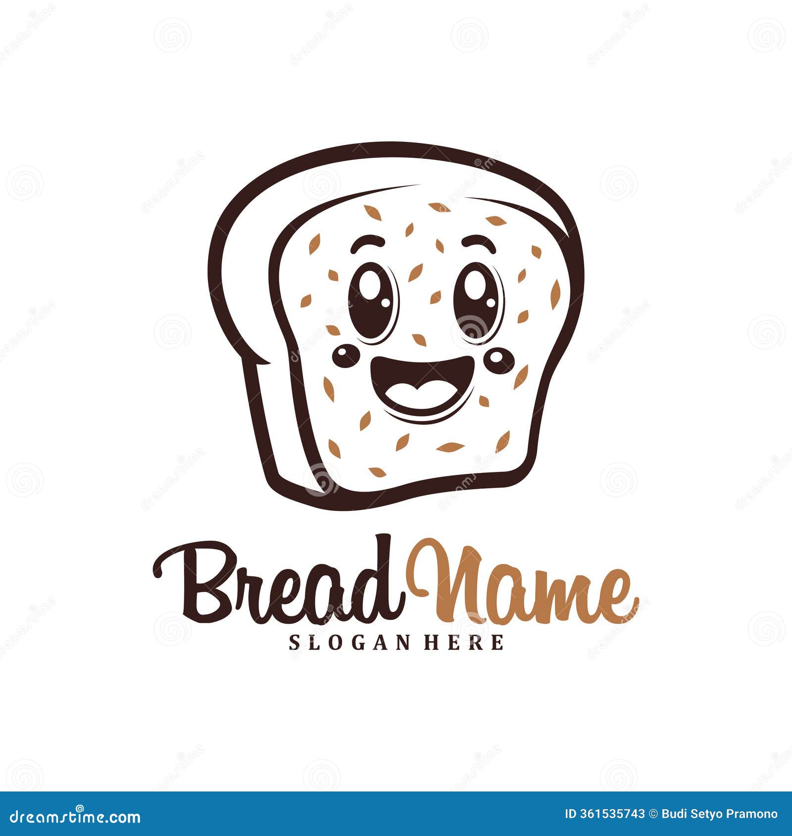 Character Bread Logo Design Concept Vector. Creative Bread Food Logo ...