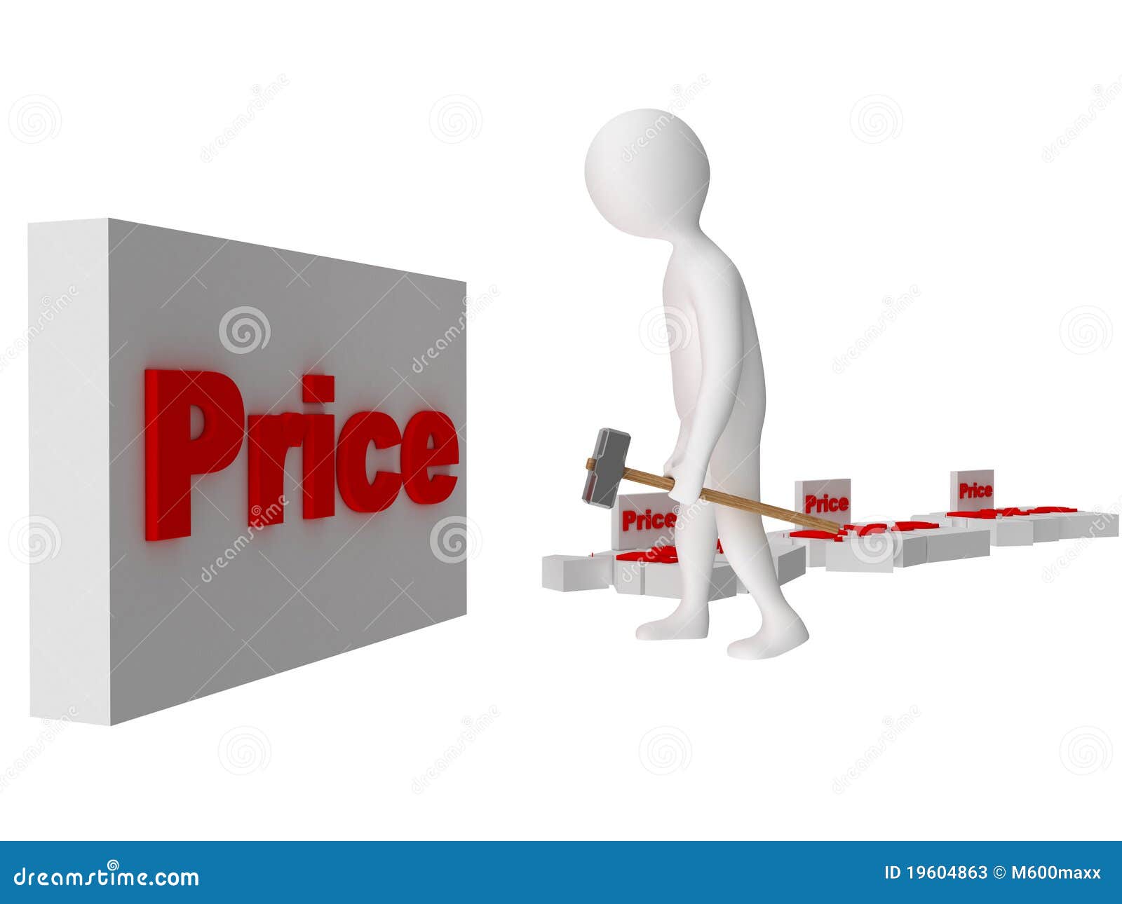 Character broke the price stock illustration. Illustration of break ...