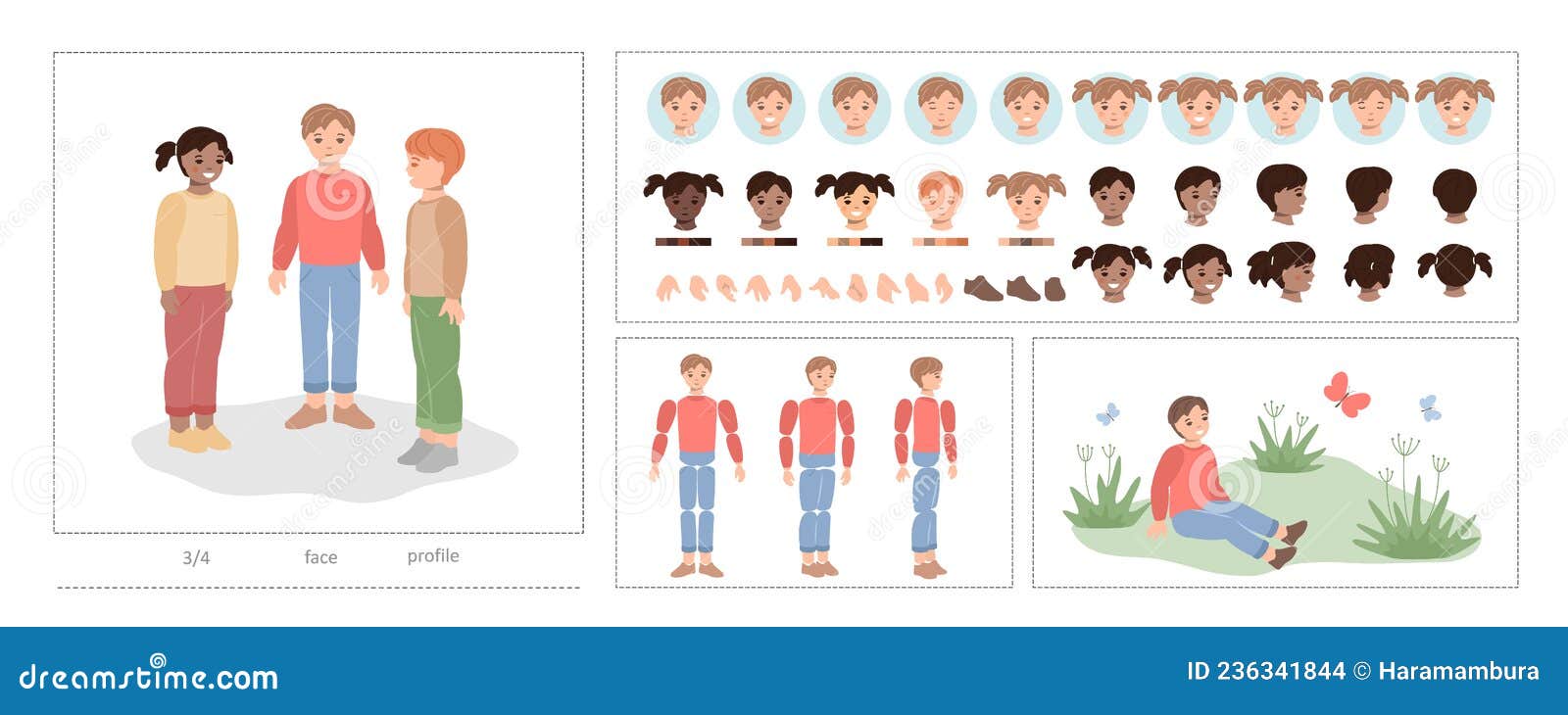 Character Builder or Character Creation Kit - Kids. a Set for Creating ...