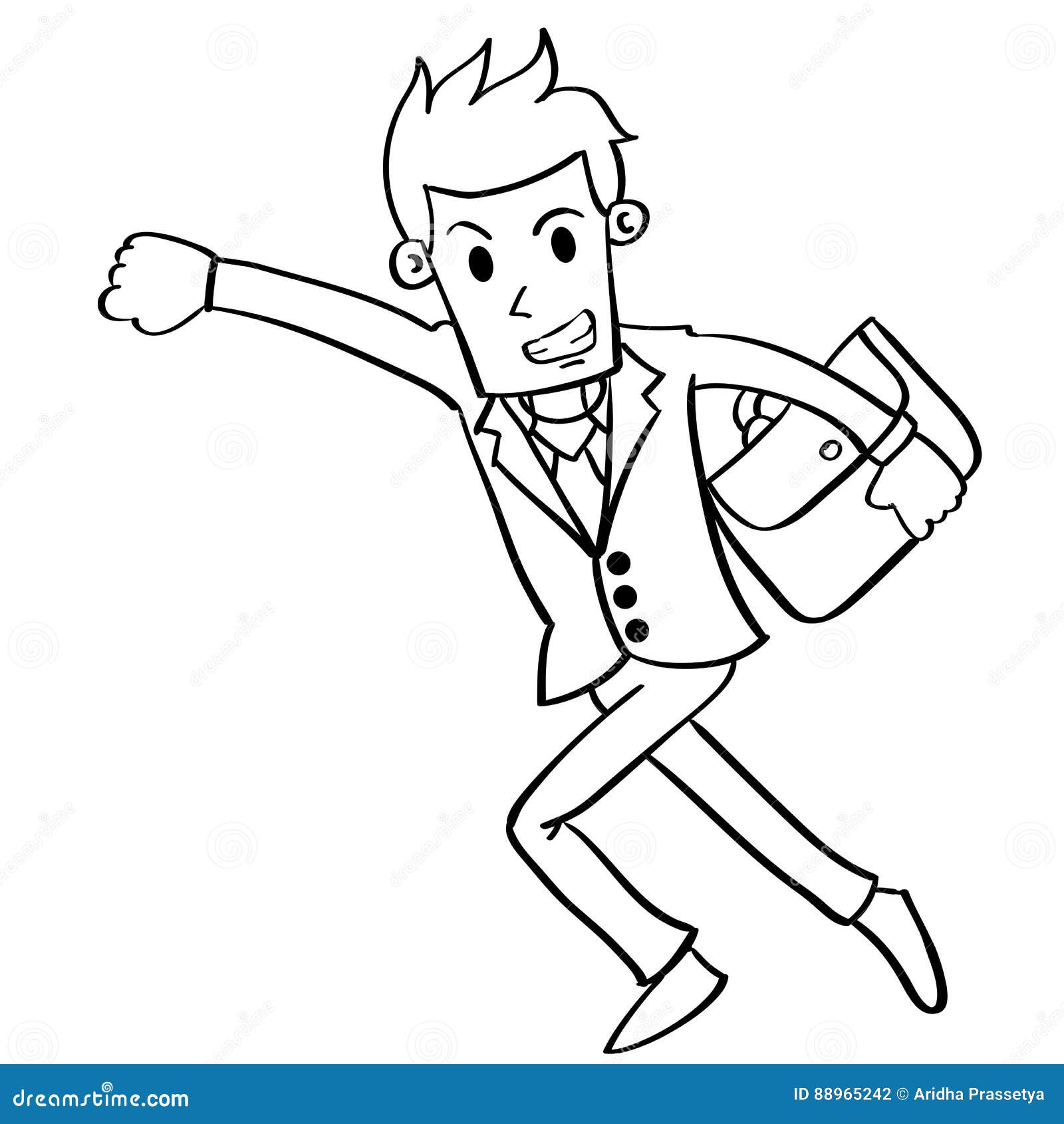 Character Businessman with Hand Draw Stock Vector - Illustration of ...