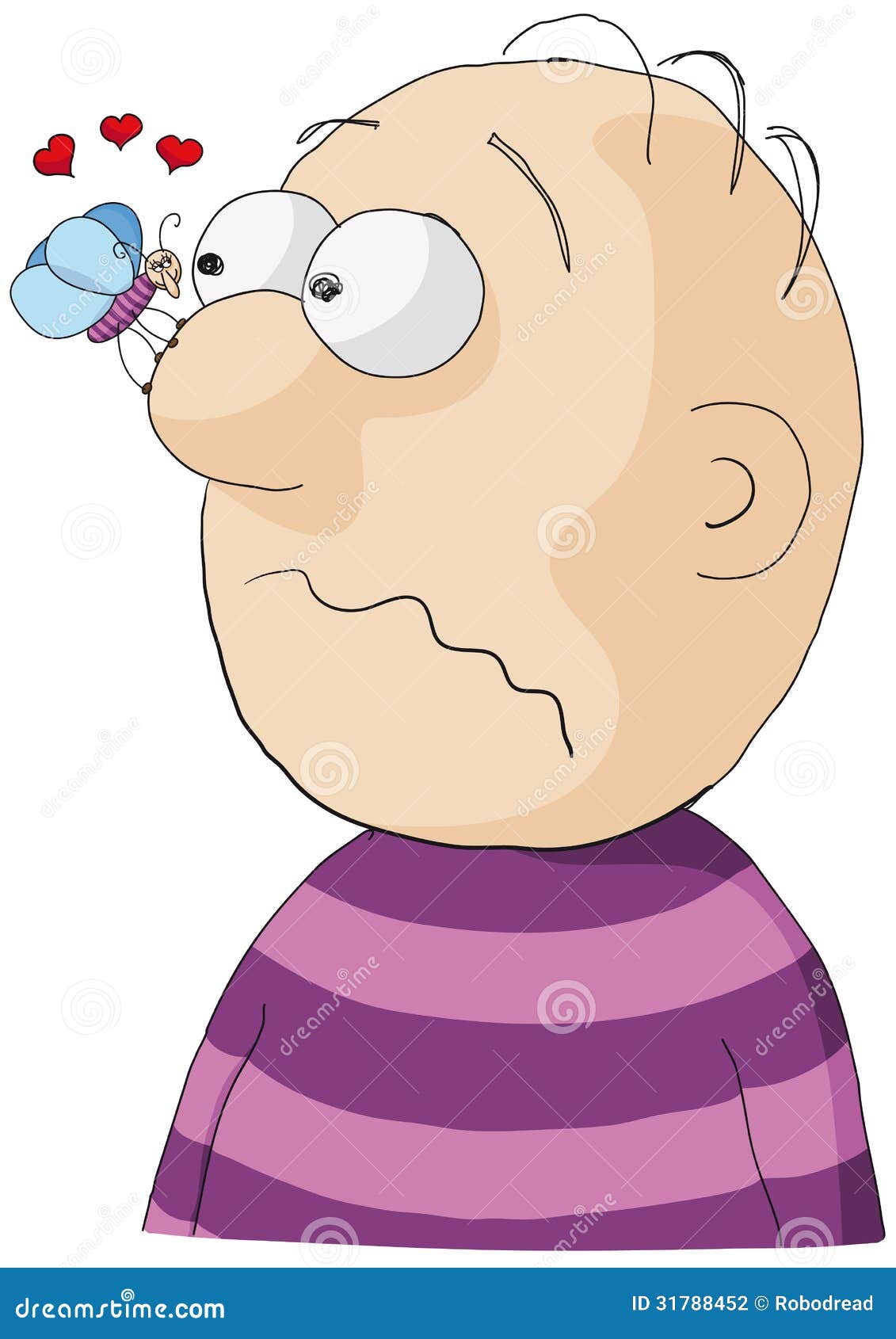 Character and butterfly stock vector. Illustration of cartoon - 31788452