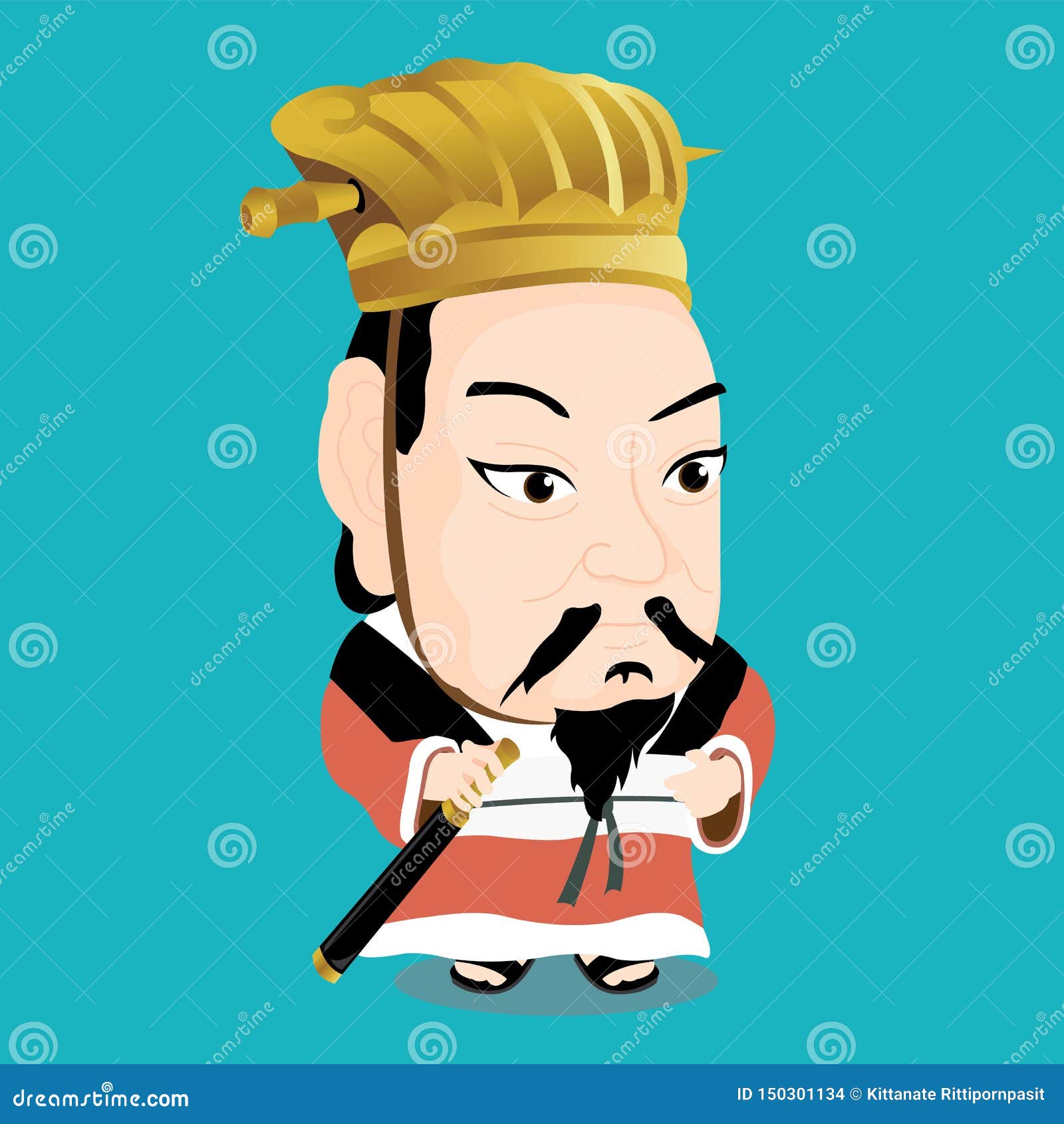 Character of Cao Cao stock vector. Illustration of calligraphy - 150301134
