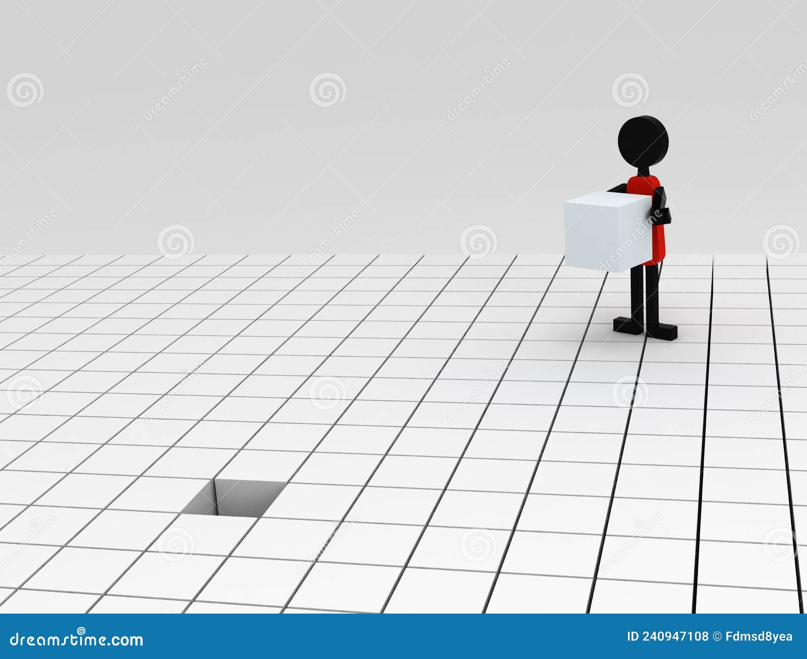 Character carrying a box stock illustration. Illustration of assembling ...