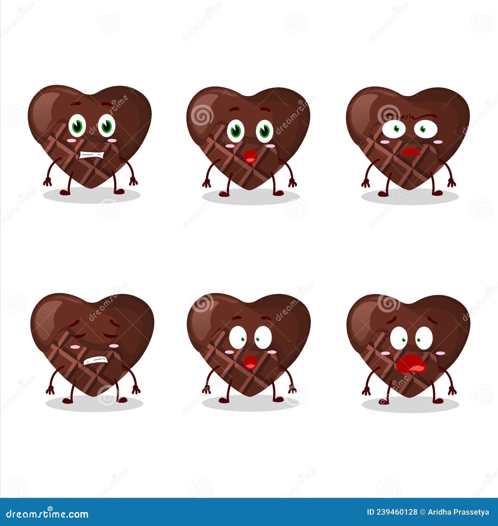 A Scared Chocolate Bar Vector Or Color Illustration | CartoonDealer.com ...