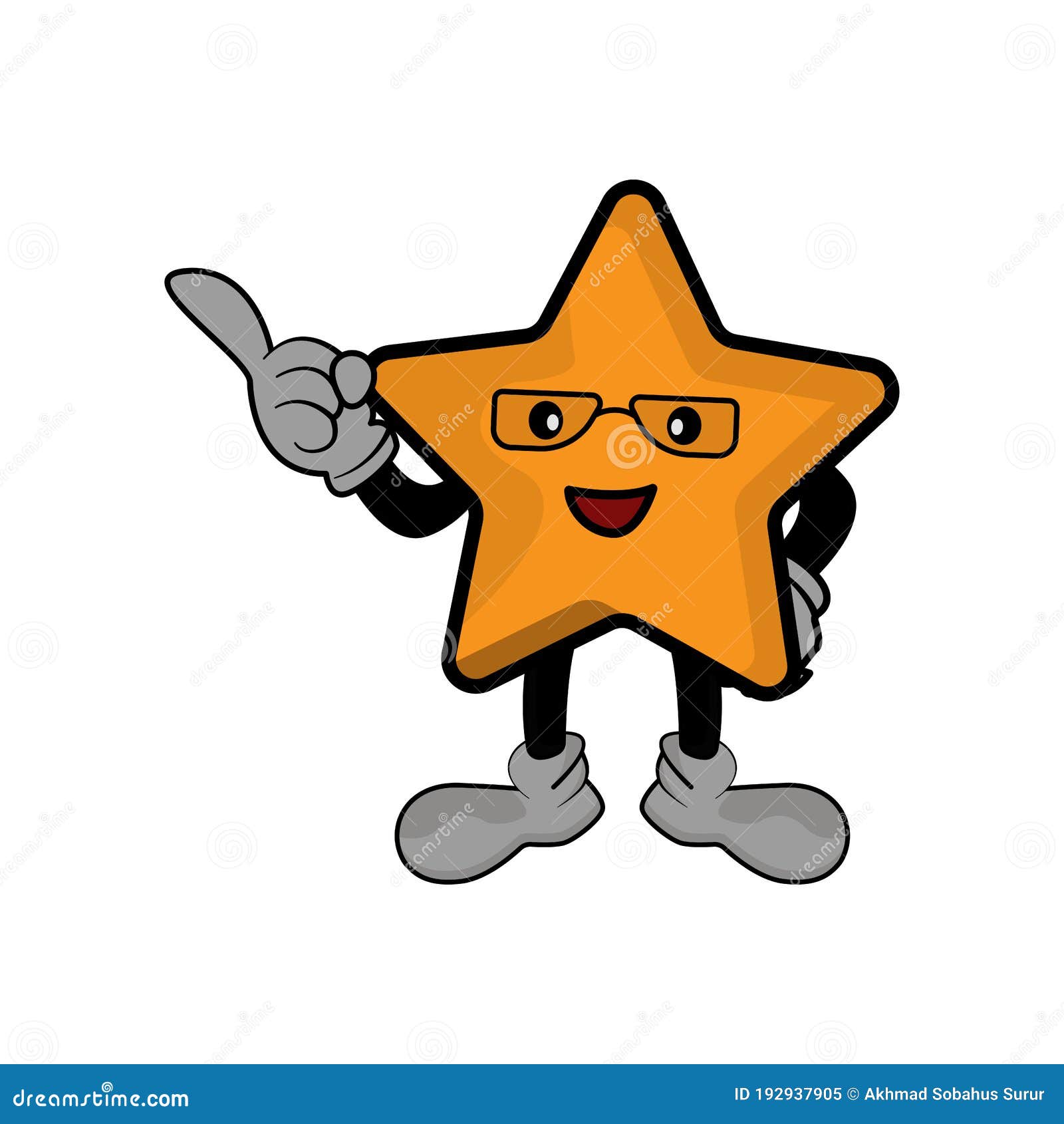 Character Cartoon Star. Template Vector Stock Vector - Illustration of ...