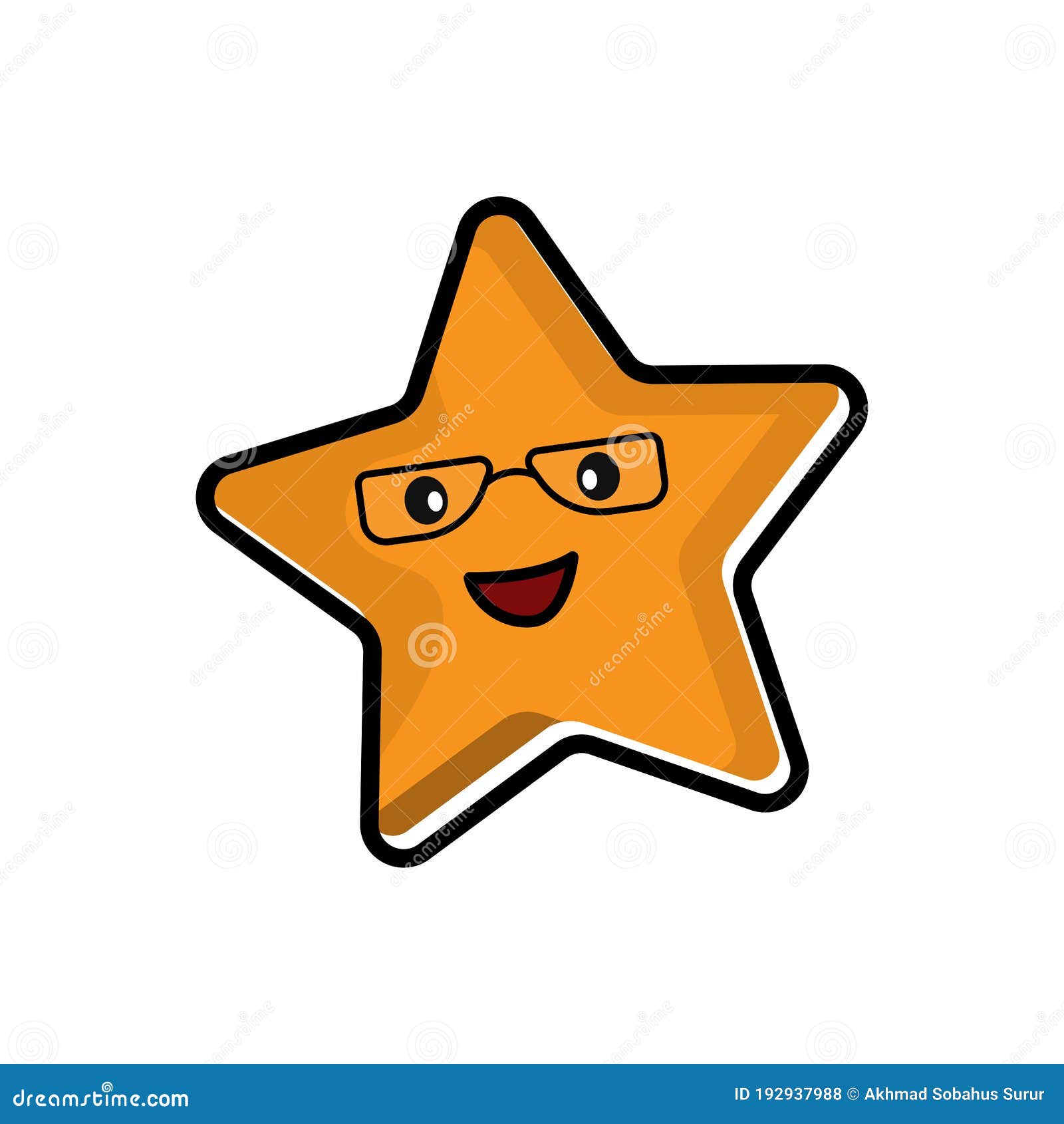 Character Cartoon Star. Template Vector Stock Vector - Illustration of ...