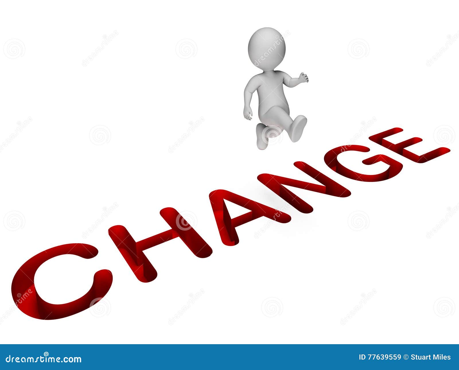 Character Change Shows Climb Over and Breakthrough 3d Rendering Stock ...