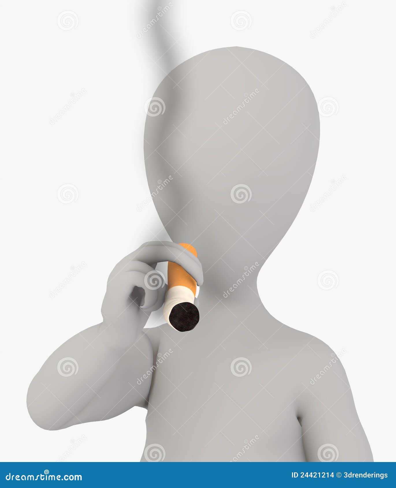 Character with Cigarette Smoking Stock Illustration - Illustration of ...