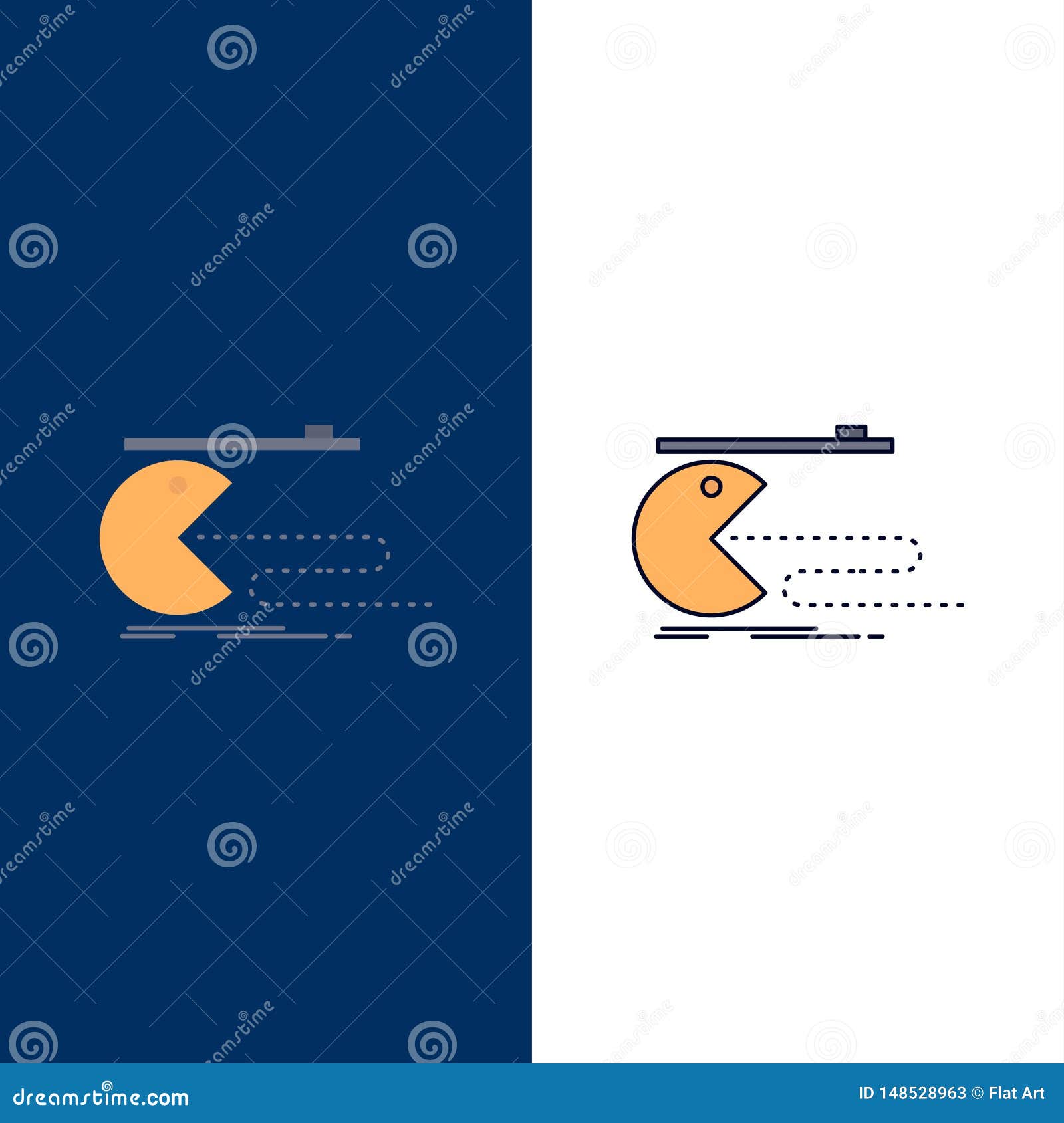 Pacman Set, Flat Smile Icons Set, Pac Man Character, Gameboy Space Game ...