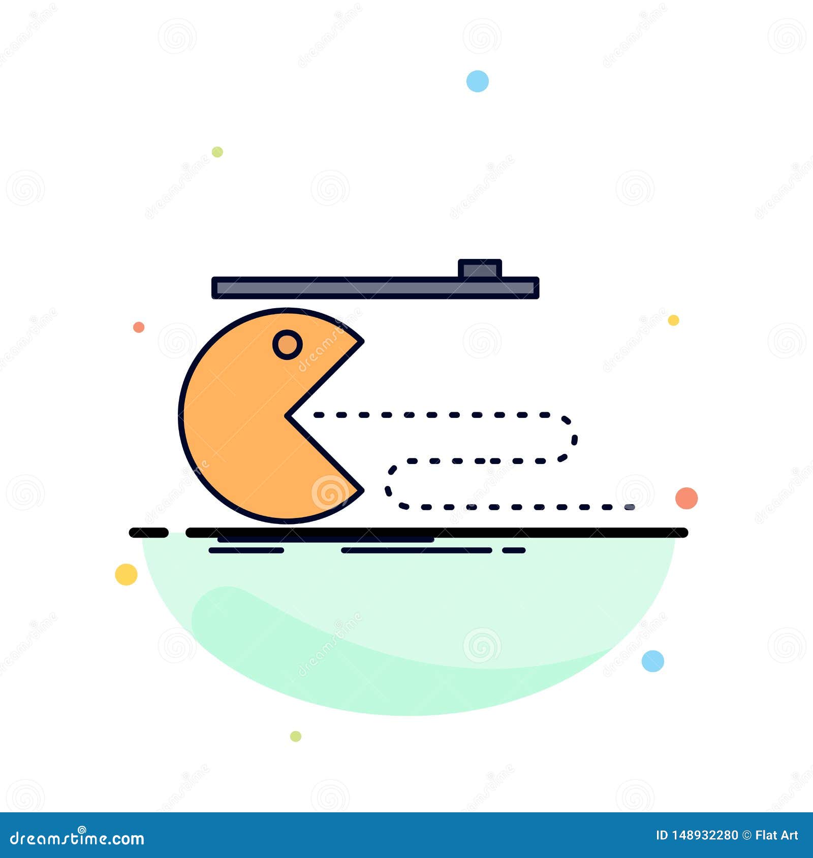 Pacman Set, Flat Smile Icons Set, Pac Man Character, Gameboy Space Game ...