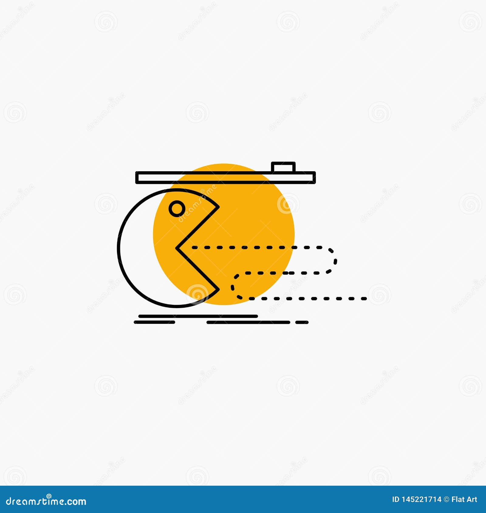 Character, Computer, Game, Gaming, Pacman Line Icon Stock Vector ...