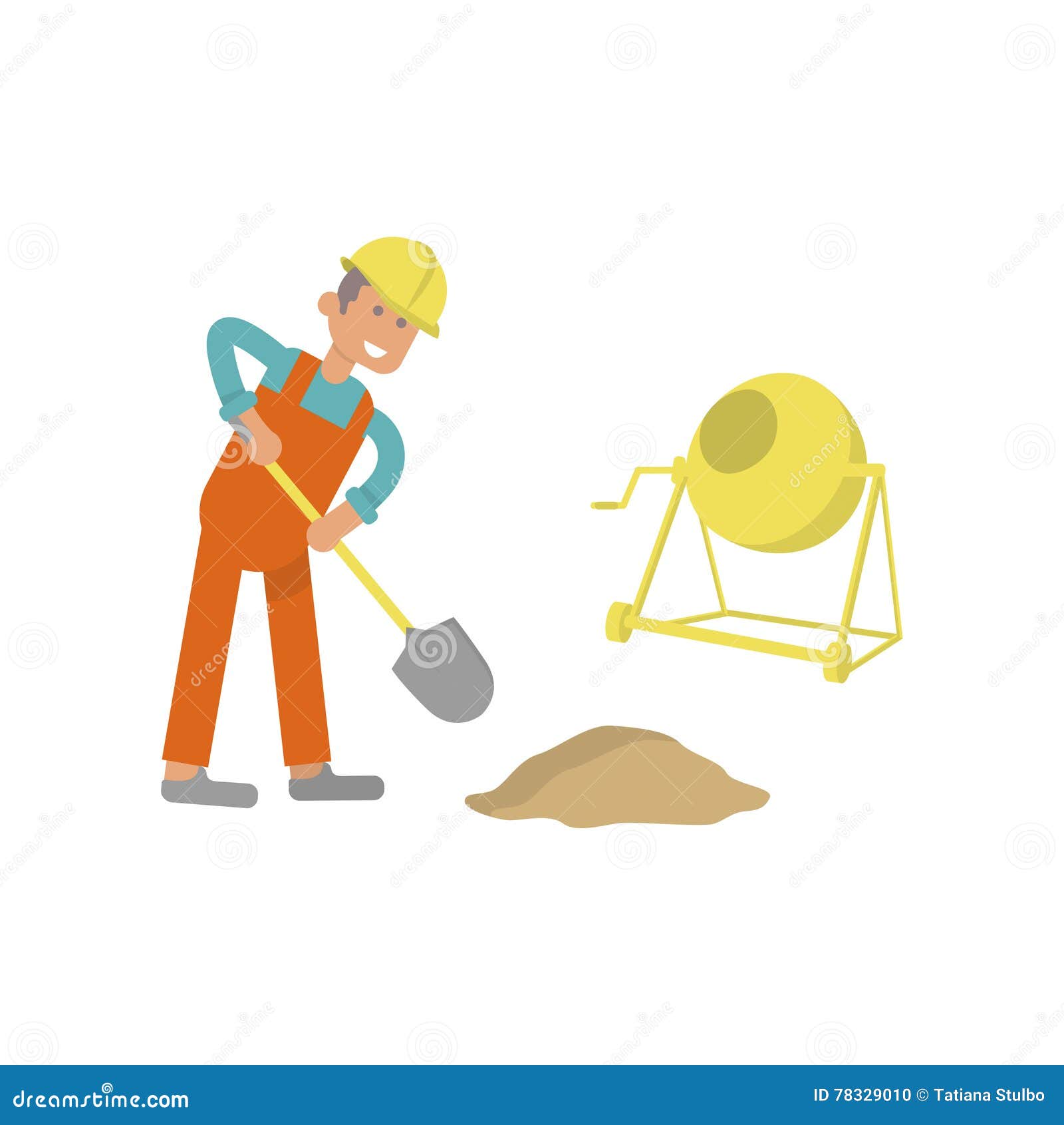 Character Construction Worker Stock Vector - Illustration of ...