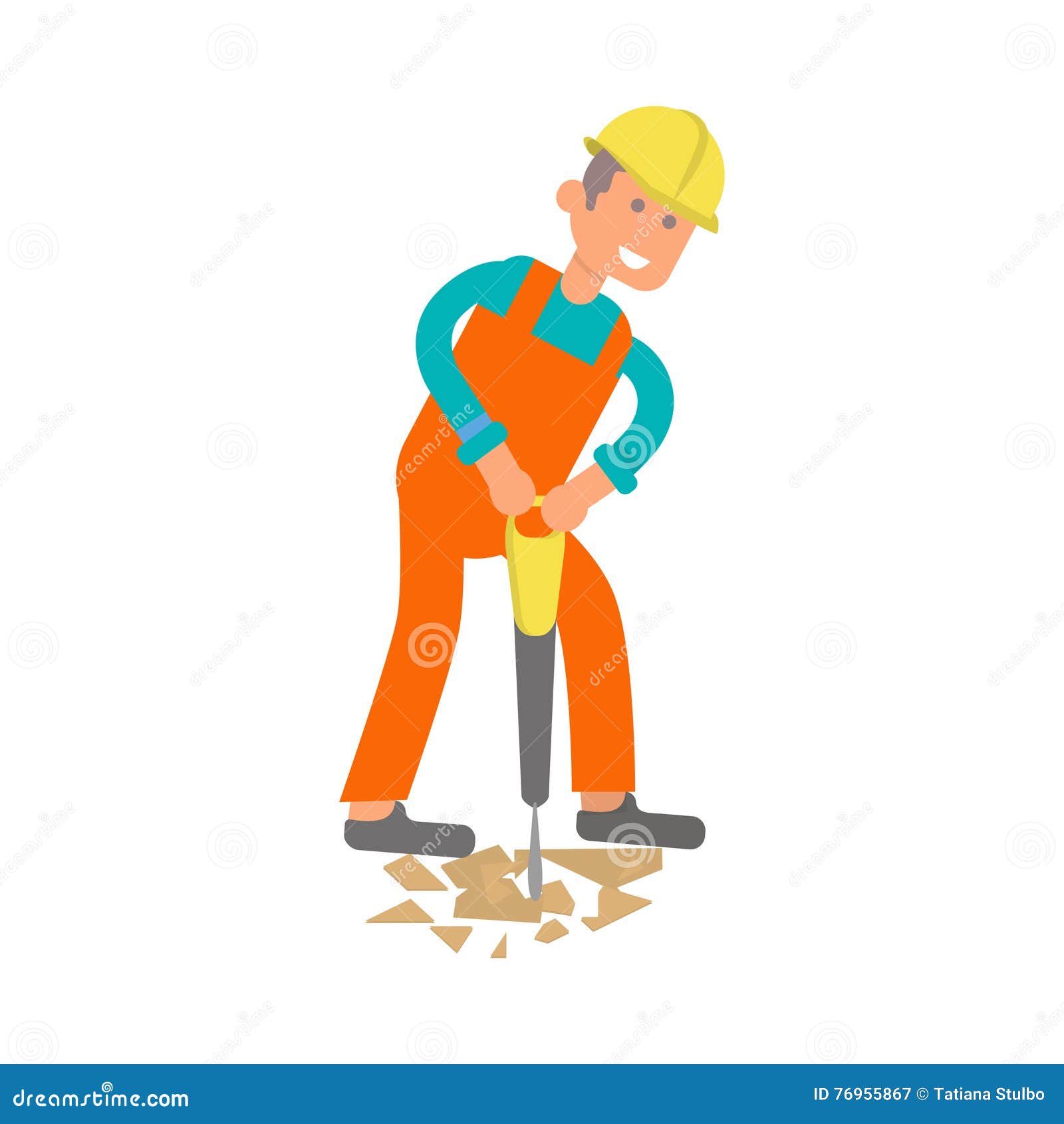 Character Construction Worker Stock Vector - Illustration of ...
