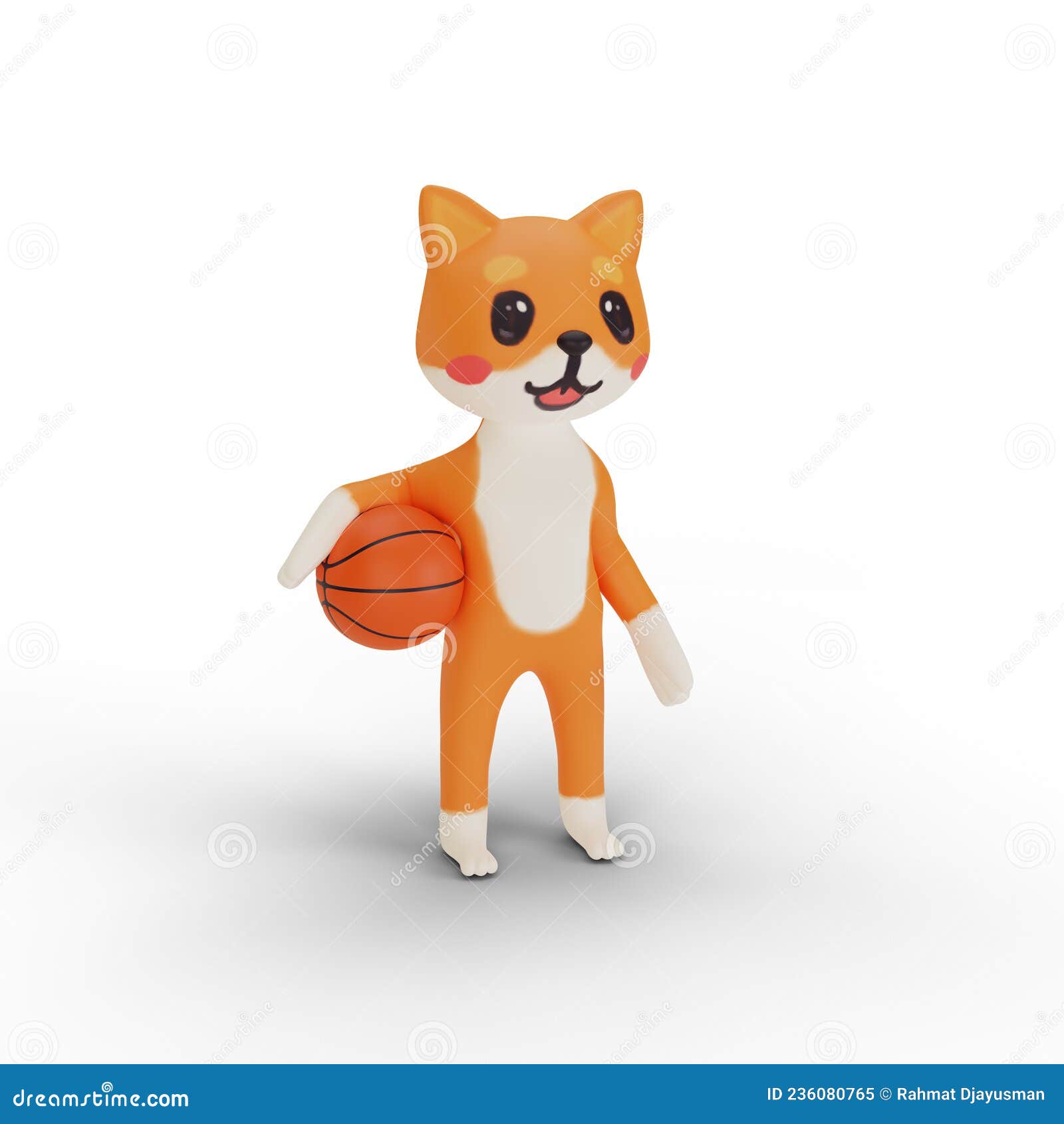 Character Corgi Playing Basketball Stock Illustration - Illustration of ...