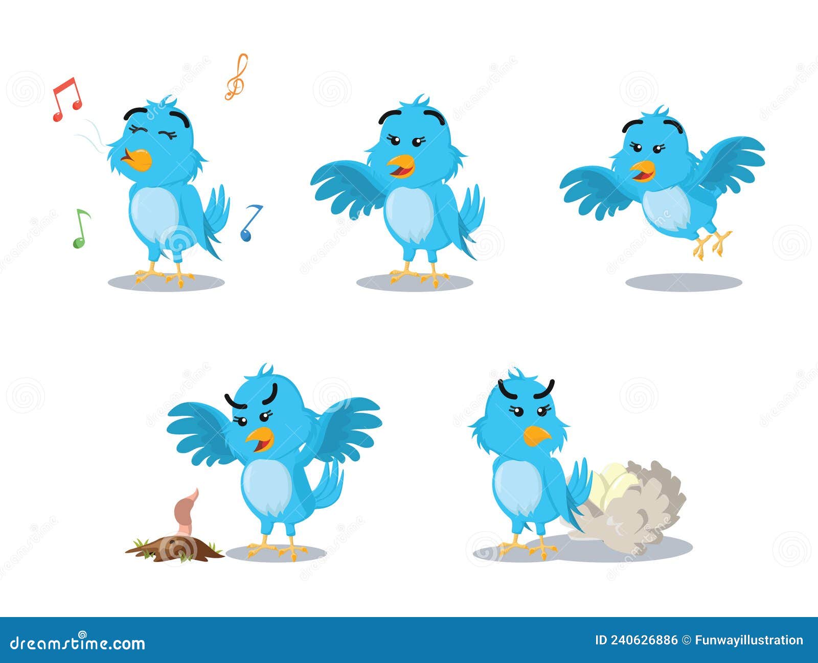 Character Cute Design Bundle Set Stock Vector - Illustration of graphic ...