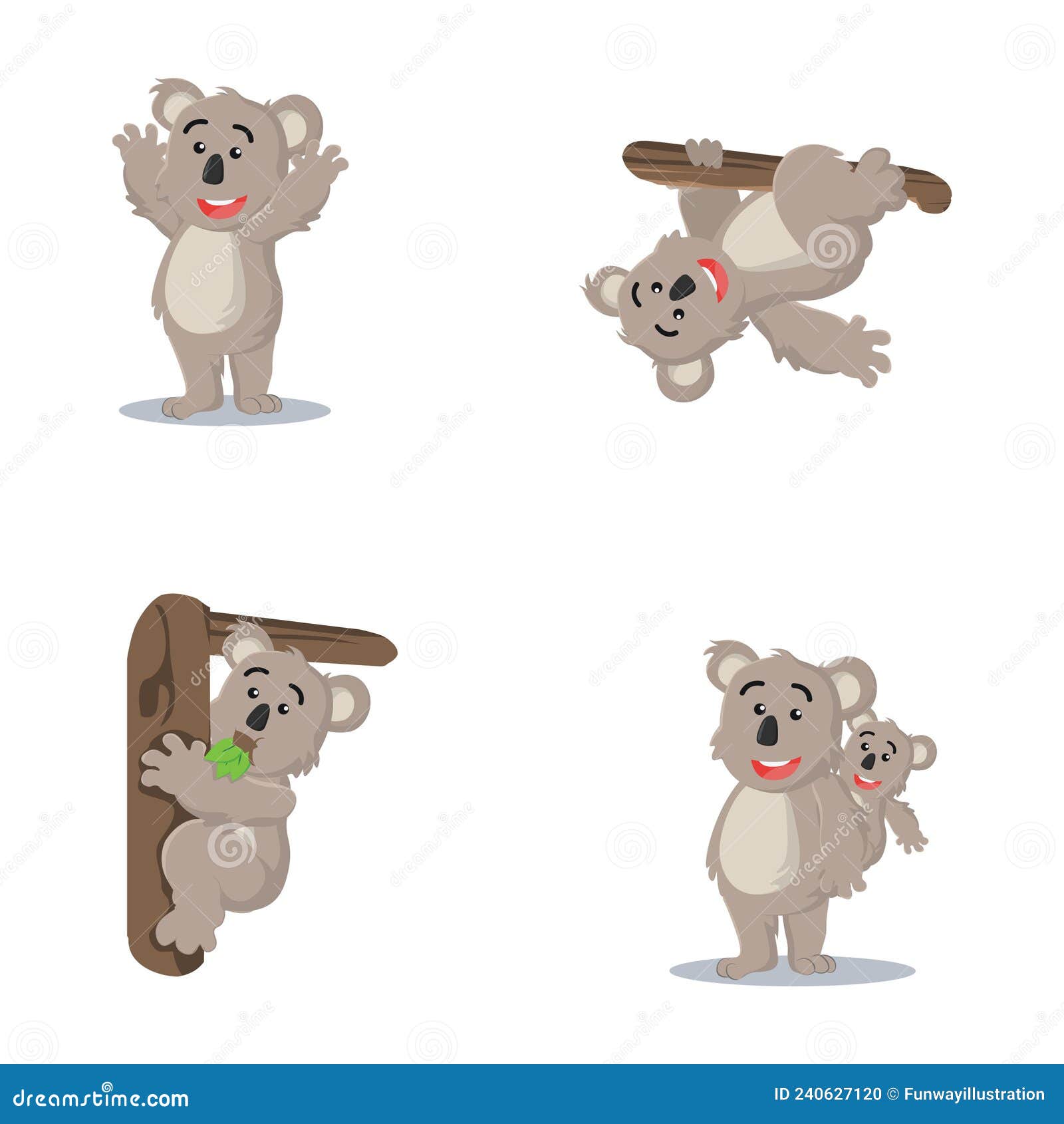 Character Cute Design Bundle Set Stock Vector - Illustration of ...